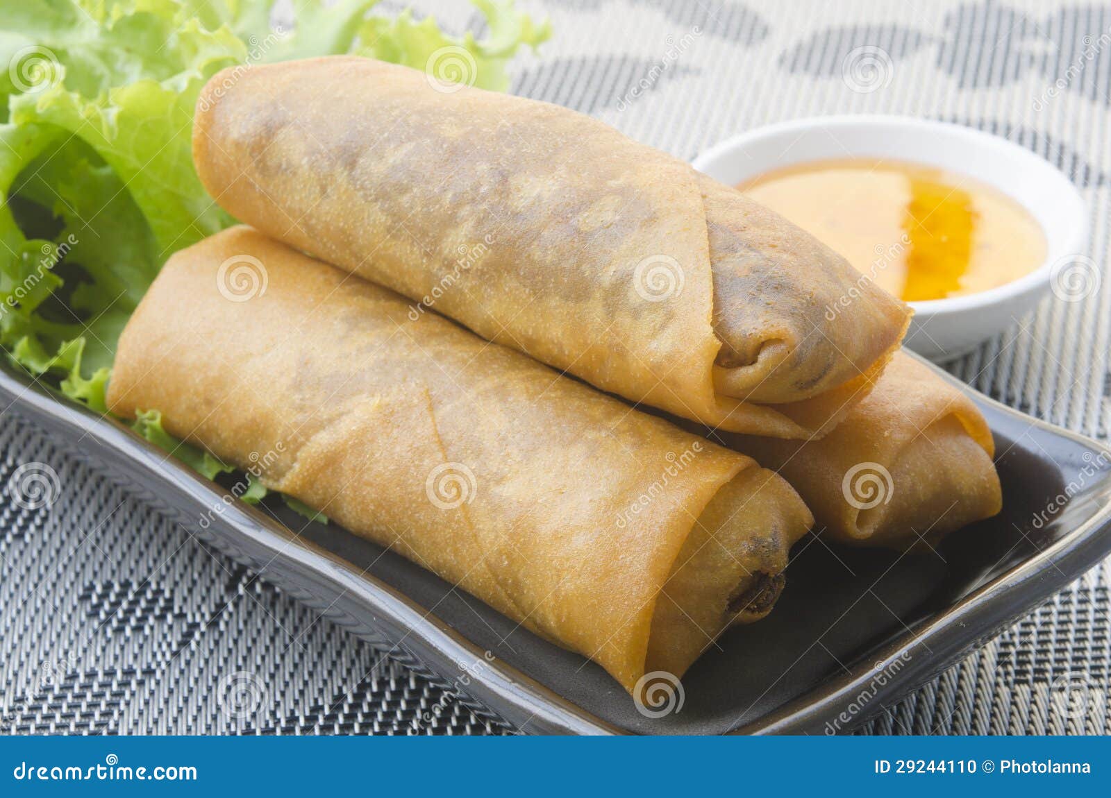 Fried Chinese Traditional Spring Rolls Food Stock Photo - Image of ...