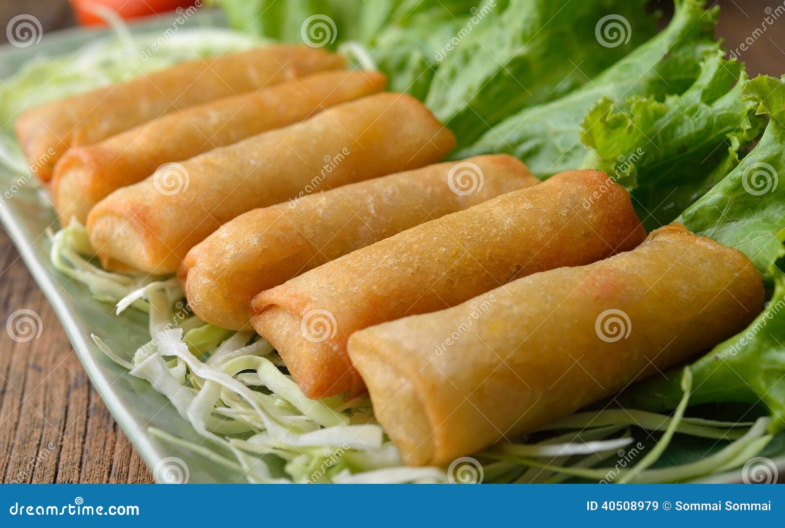 Fried Chinese Traditional Spring Rolls Food Stock Image - Image of ...
