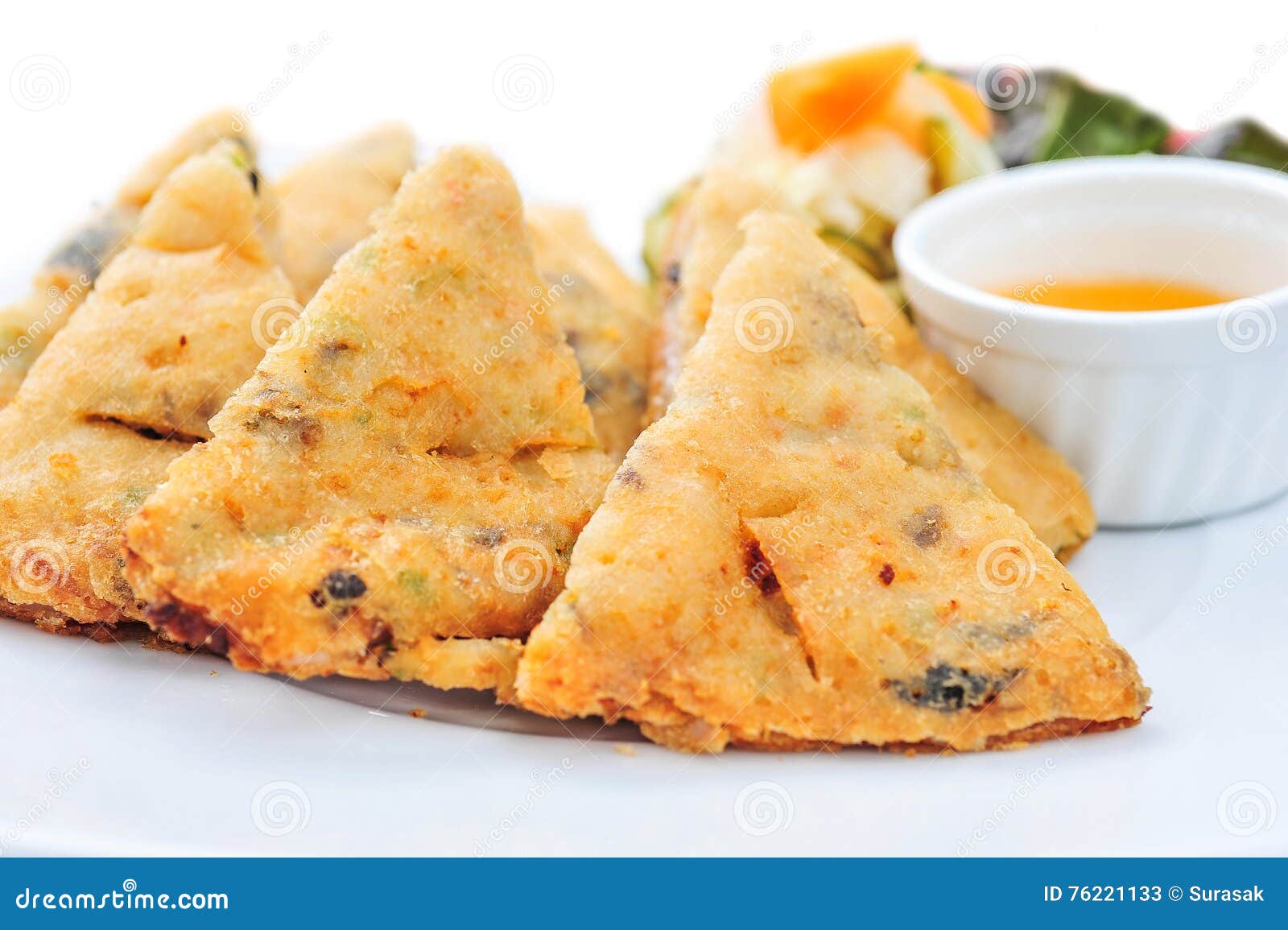 Fried Chinese triangle stock image. Image of spring, roll - 76221133