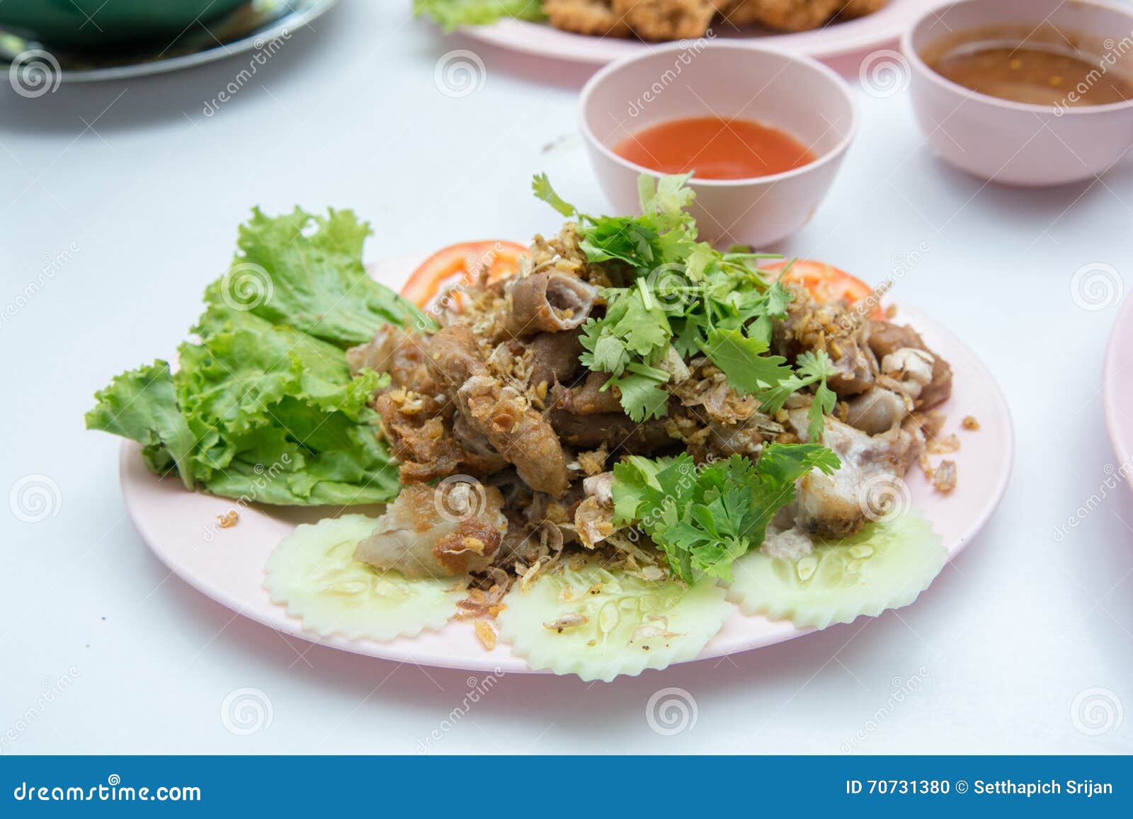 Fried chitterlings stock photo. Image of northeast, food - 70731380