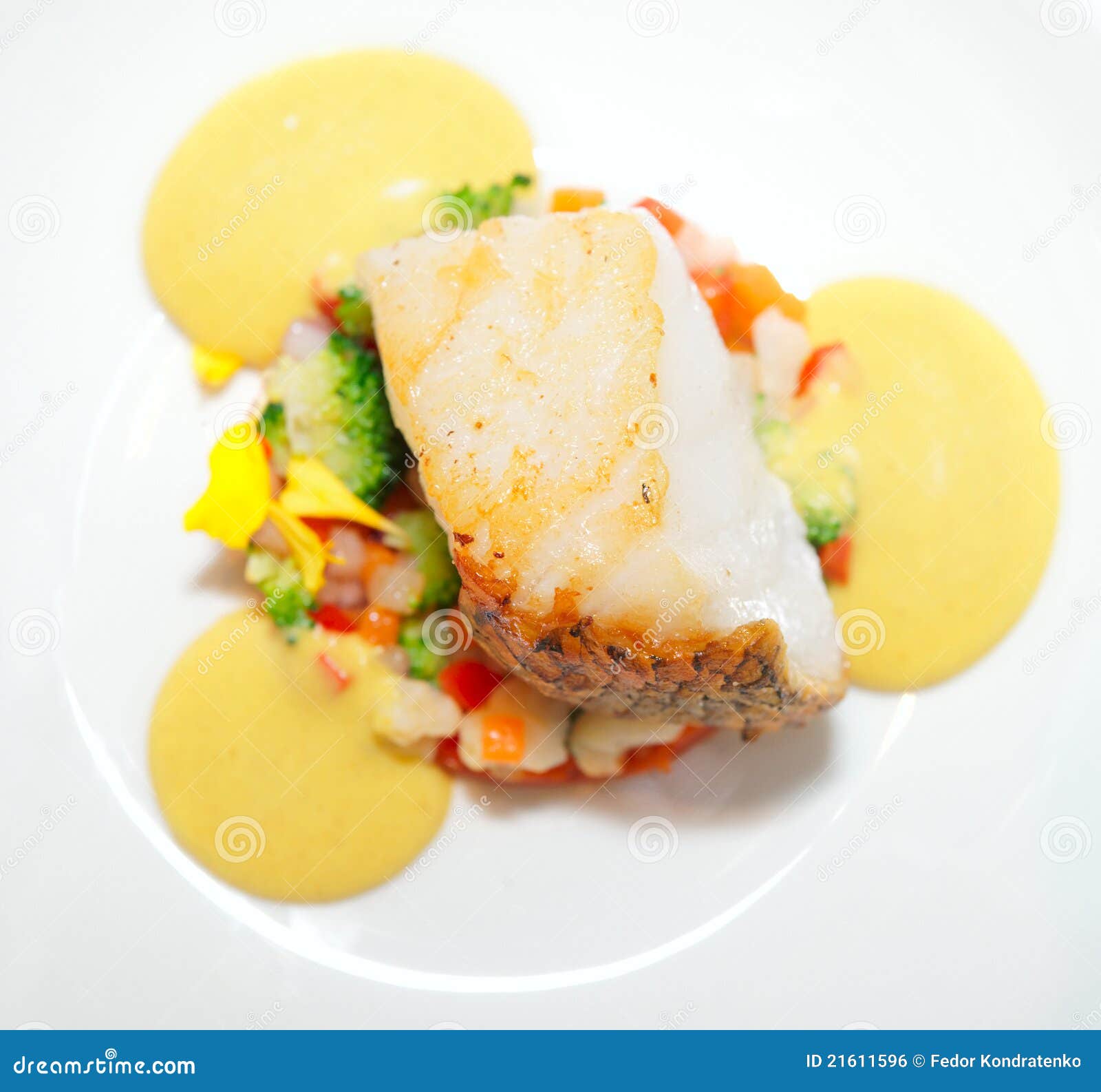 Fried cod fillet stock photo. Image of mousse, piece - 21611596