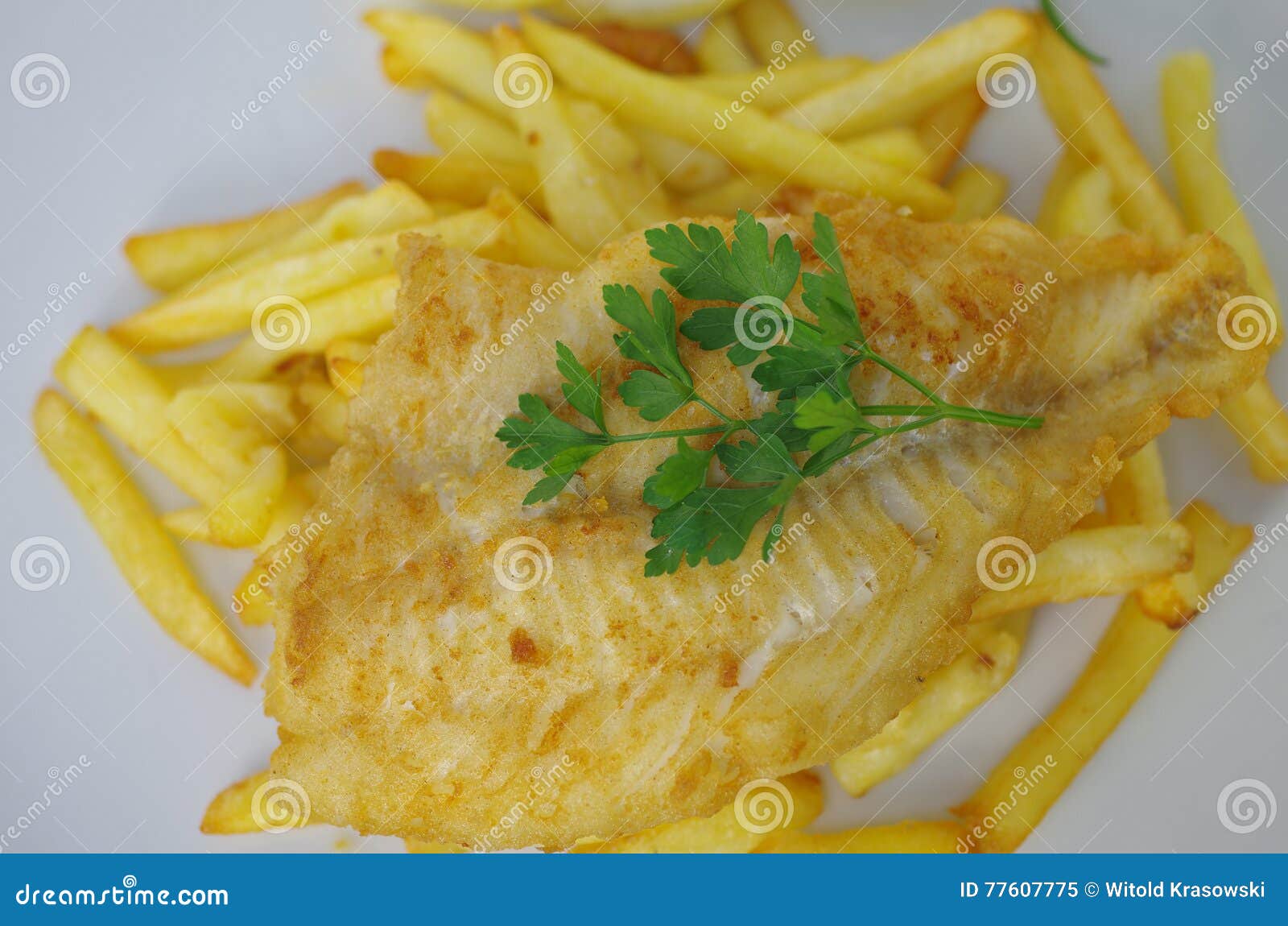 Fried cod fish fillet stock image. Image of baked, fillet - 77607775