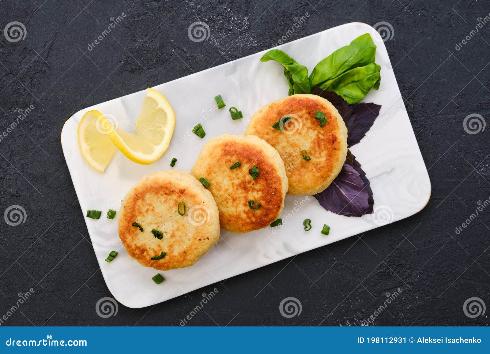 Fried cod meat cutlet stock image. Image of background - 198112931