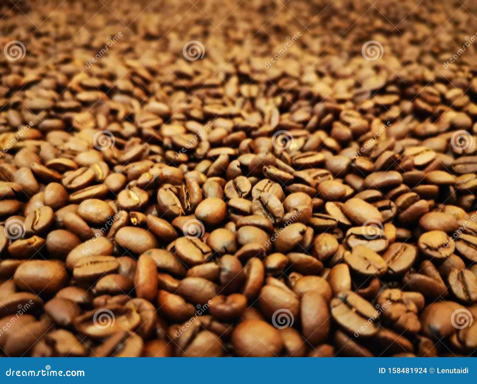 Fried Coffee Beans - Inside Details Stock Photo - Image of golden, bean ...