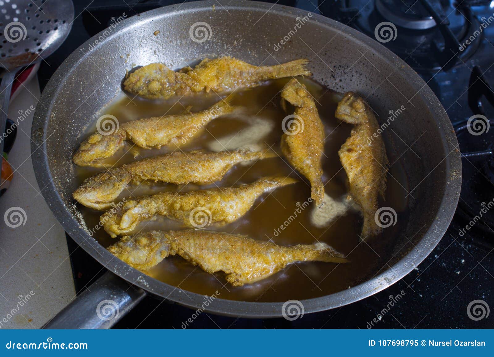 Fried coral fish stock image. Image of fresh, fisherman - 107698795