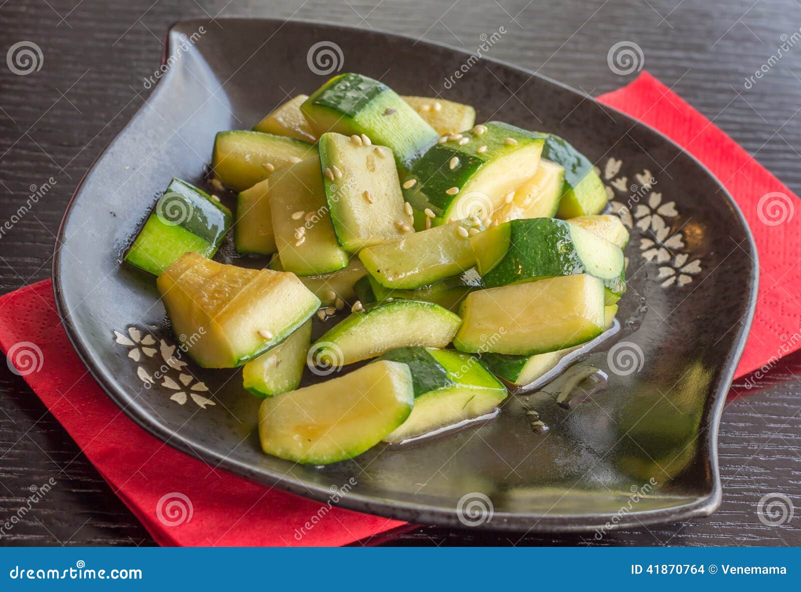 Fried Courgette Japanese Style Stock Photo - Image of asian, japanese ...