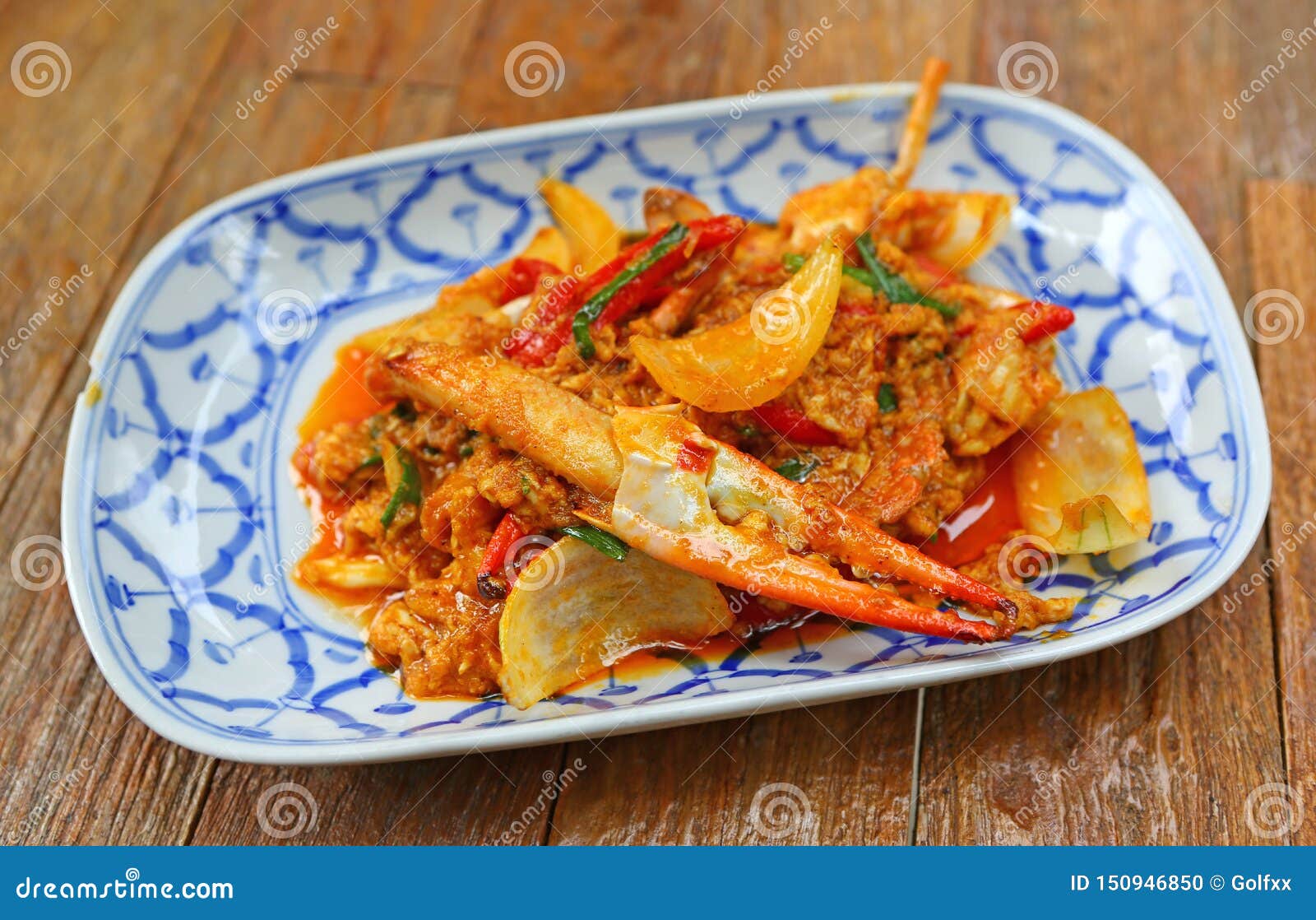 Fried Crab with Curry Powder Stock Photo - Image of cook, dish: 150946850