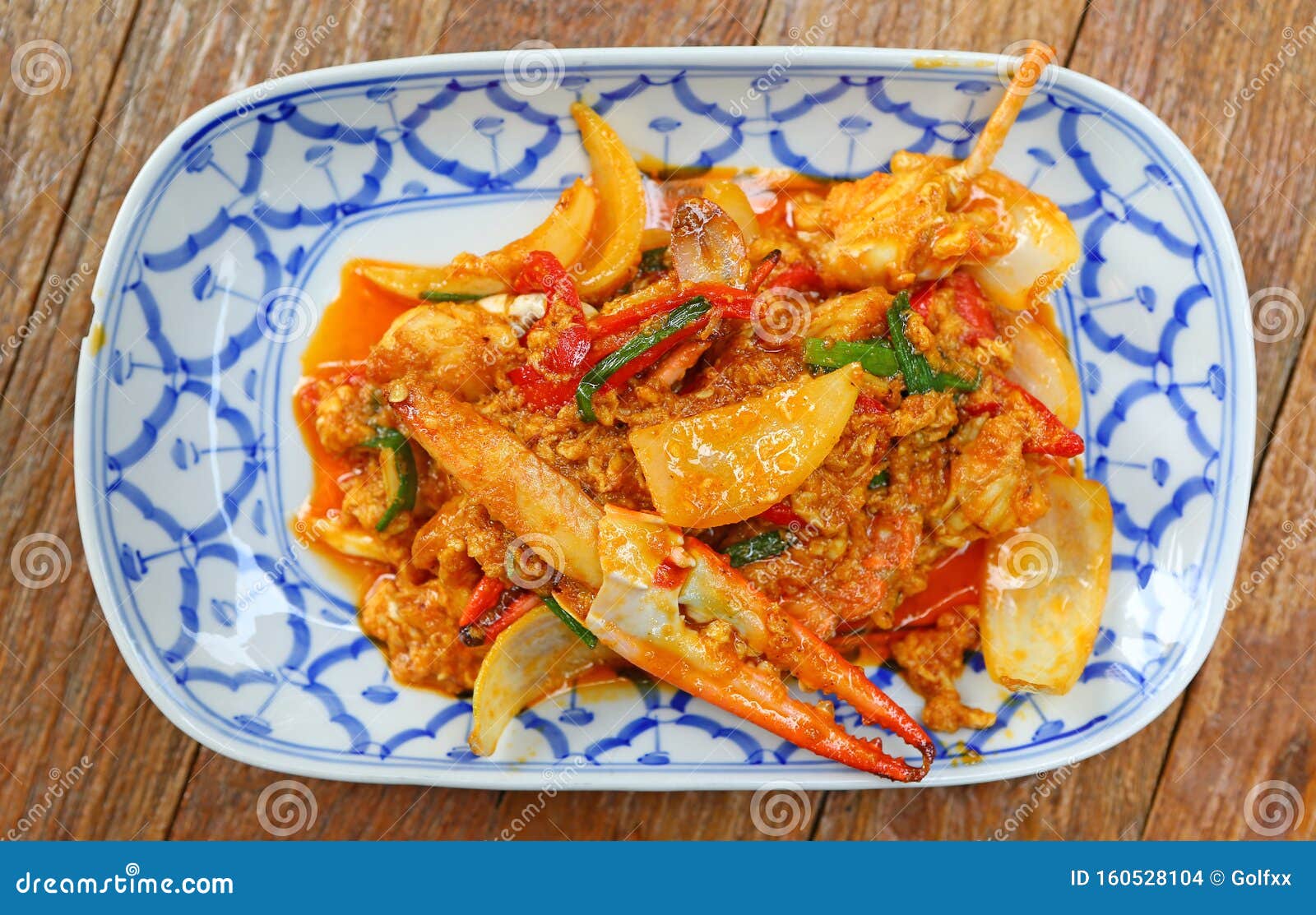 Fried Crab with Curry Powder Stock Photo - Image of cooking, crab ...