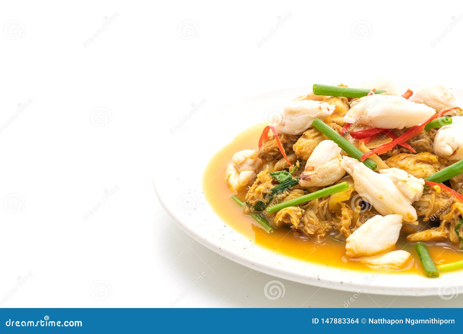 Fried Crab with Curry Powder Stock Photo - Image of pepper, seafood ...