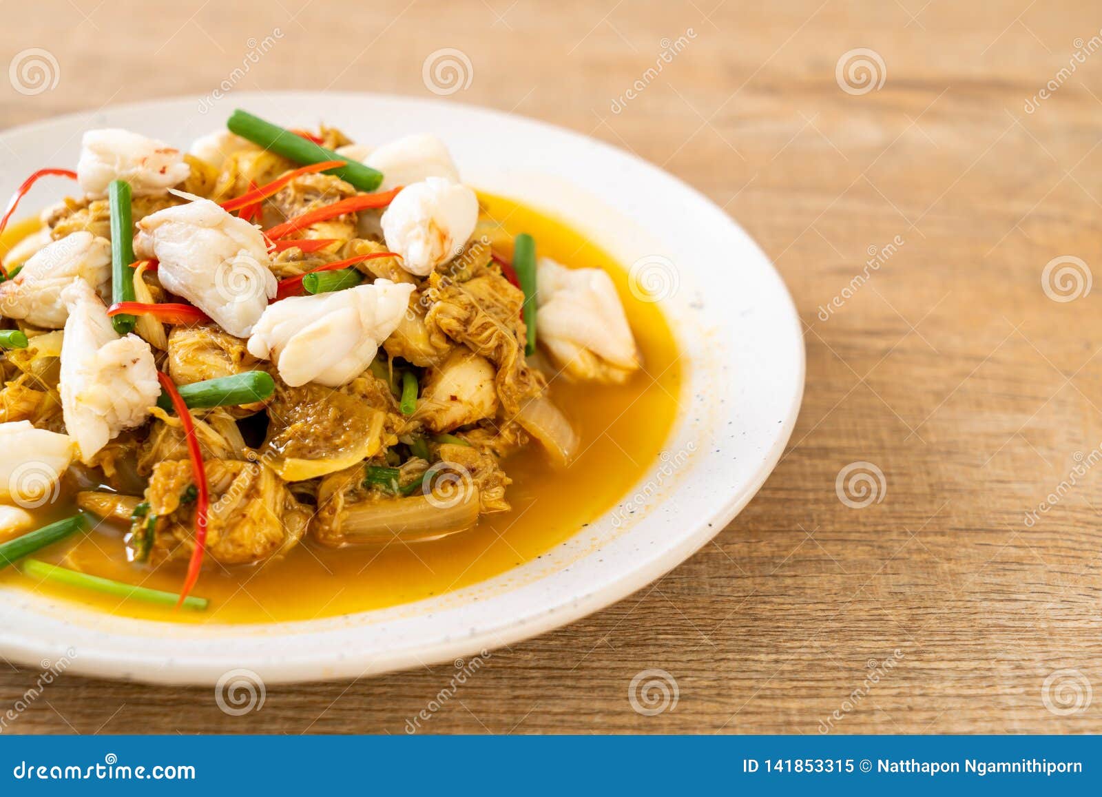 Fried Crab with Curry Powder Stock Image - Image of stirred, cuisine ...