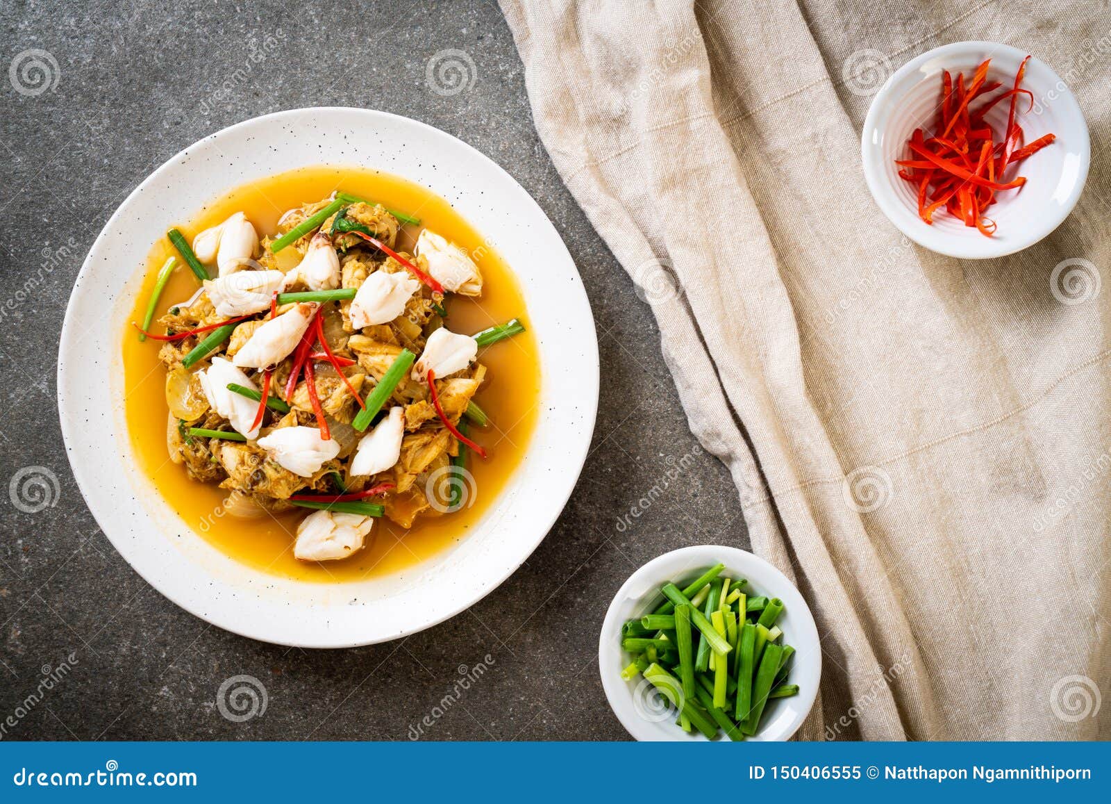 Fried Crab with Curry Powder Stock Image - Image of thailand, healthy ...