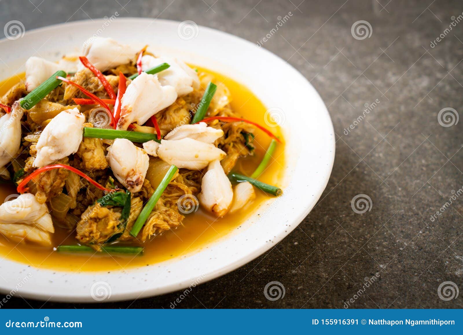 Fried Crab with Curry Powder Stock Image - Image of restaurant, cooking ...