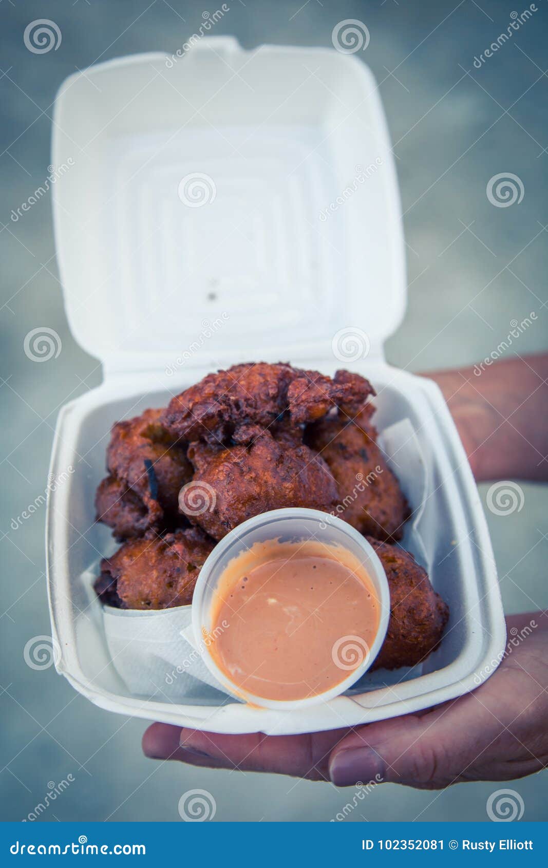 Fried Conch Fritters And French Fries Stock Photography | CartoonDealer ...