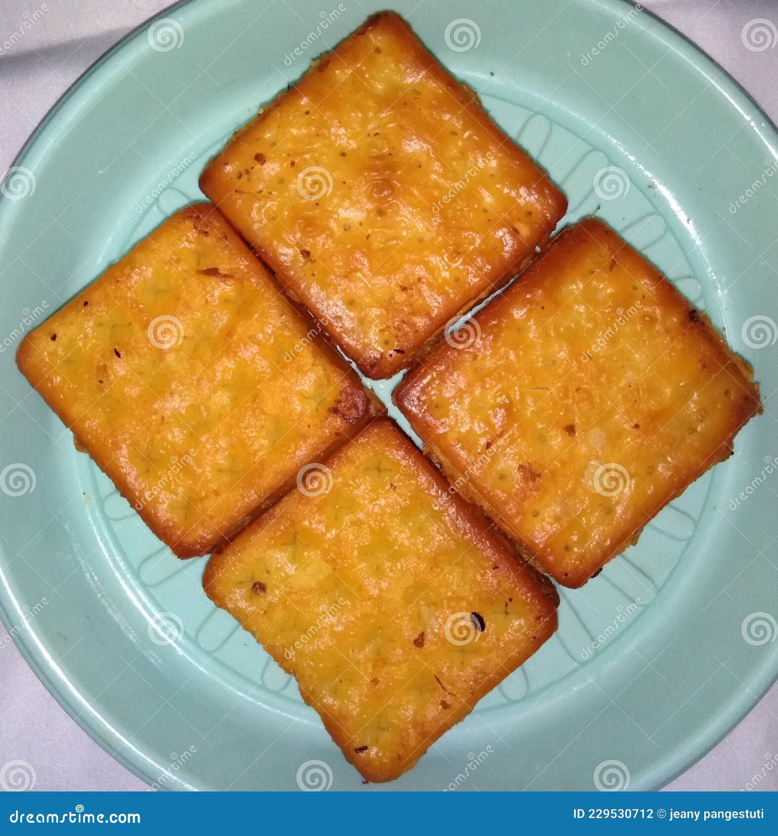 Fried Crackers Fil in Mixture of Fermented Cassava and Milk Stock Photo ...