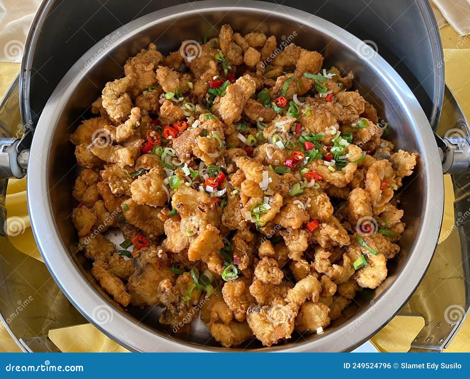 Fried Crispy Tender Fish Dorry Lada Garam Stock Photo - Image of lada ...