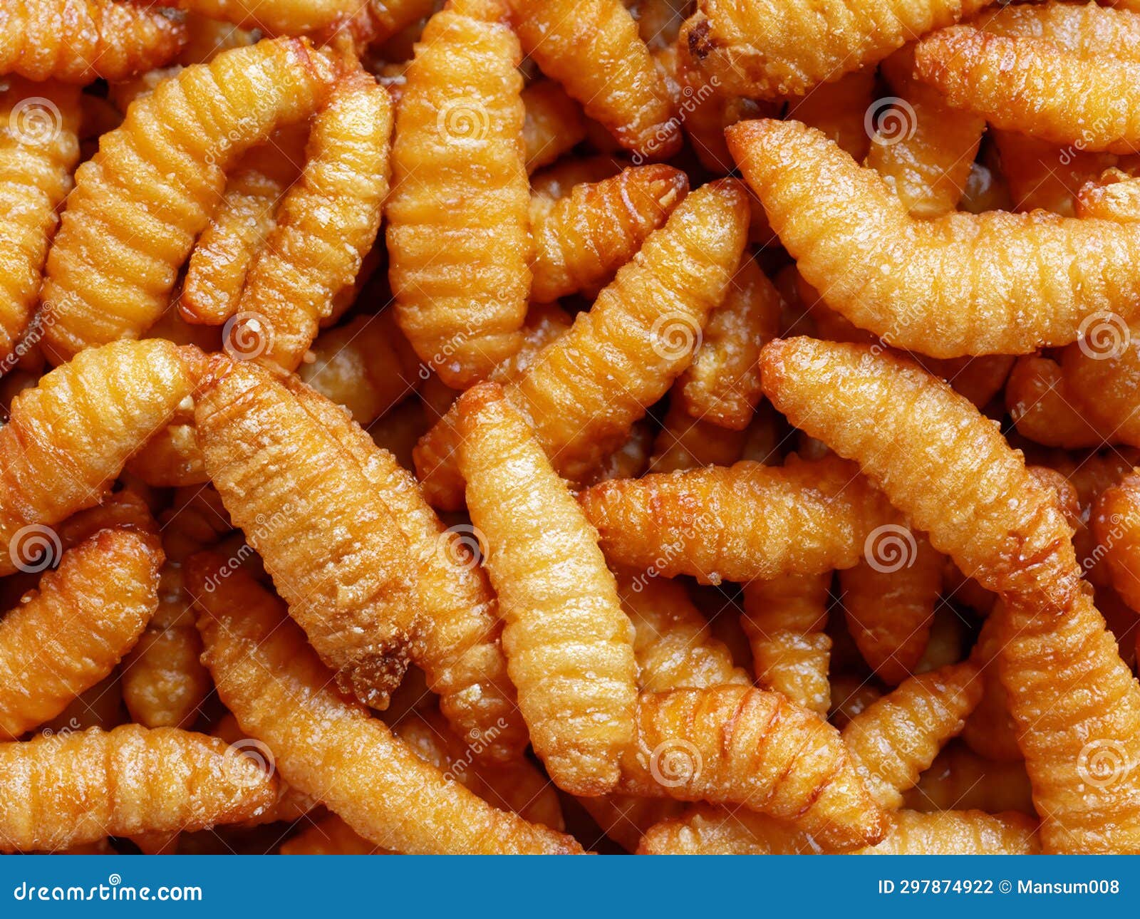 Fried Crispy Worms in Market Stock Photo - Image of insect, gourmet ...
