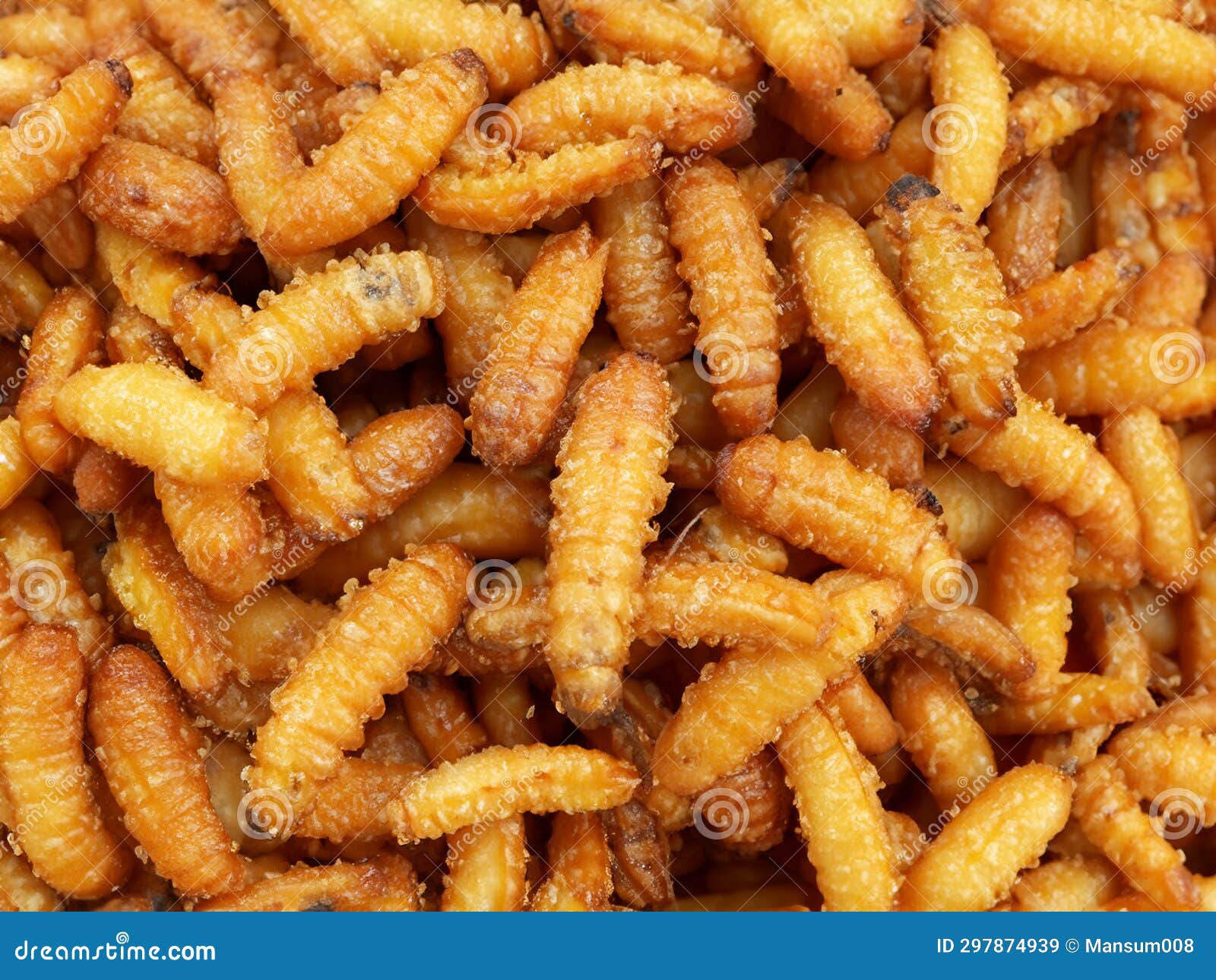 Fried Crispy Worms in Market Stock Image - Image of cuisine, appetizer ...