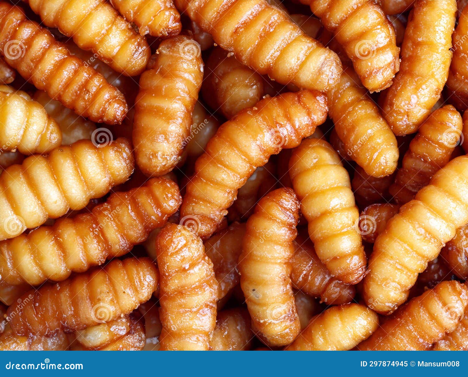 Fried Crispy Worms in Market Stock Image - Image of fresh, dinner ...
