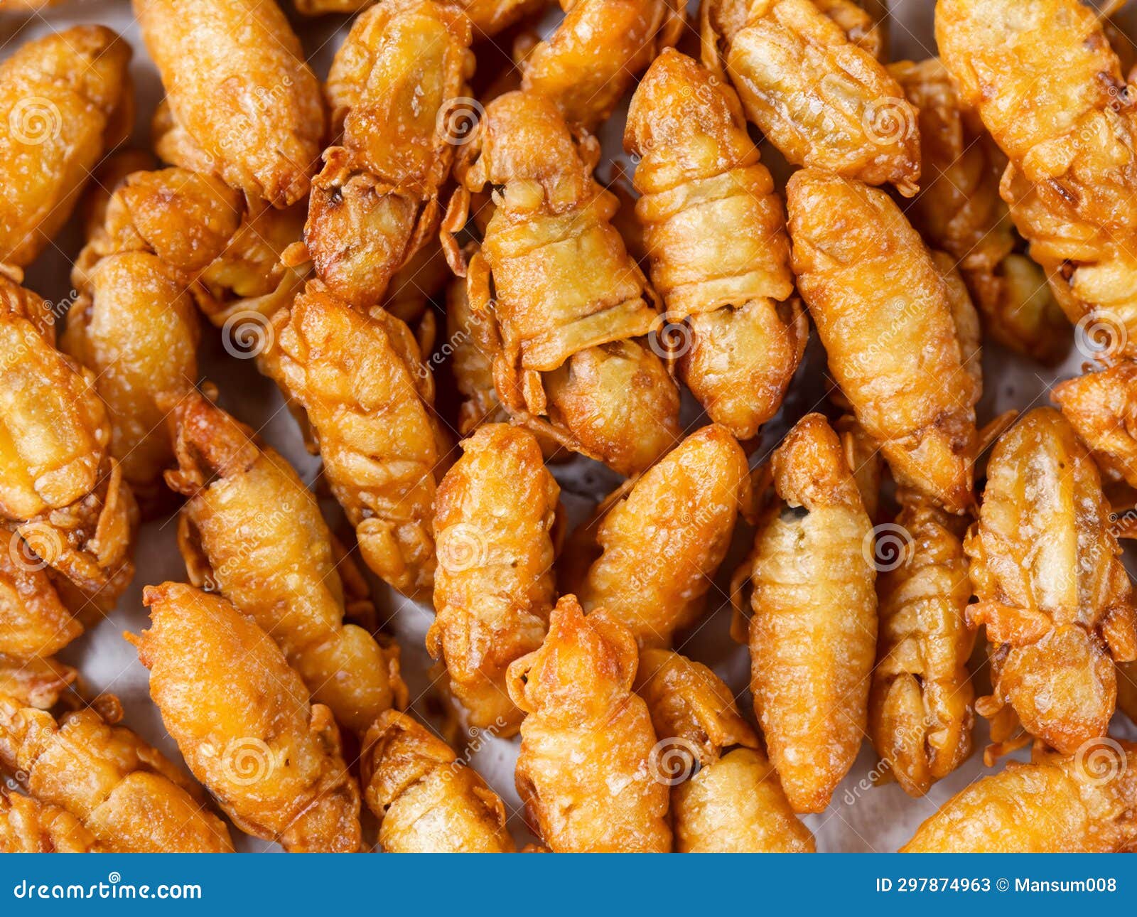 Fried Crispy Worms, Thai Style Food Stock Image - Image of unhealthy ...
