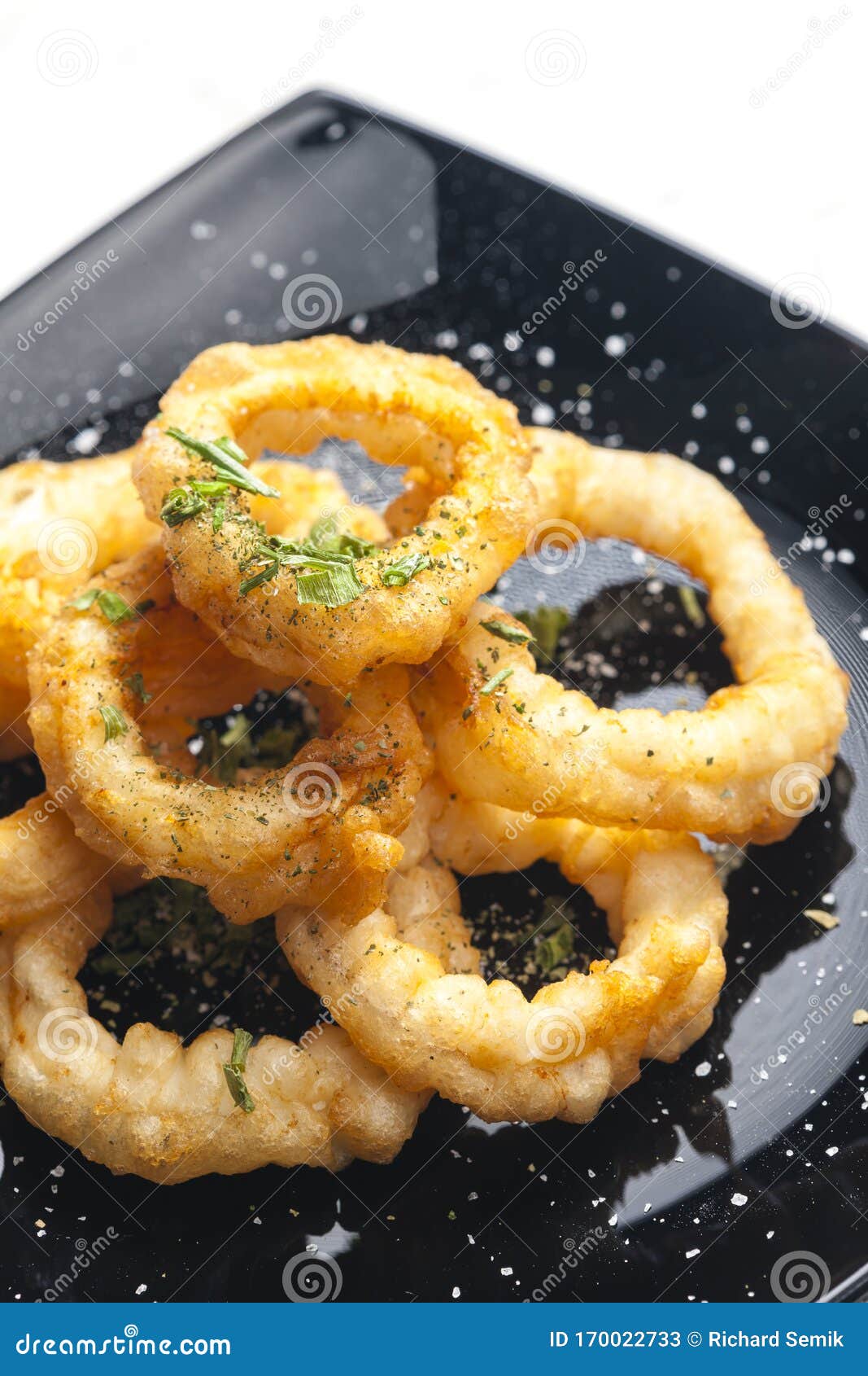 Fried Cuttlefish Rings in Batter Stock Image - Image of food ...