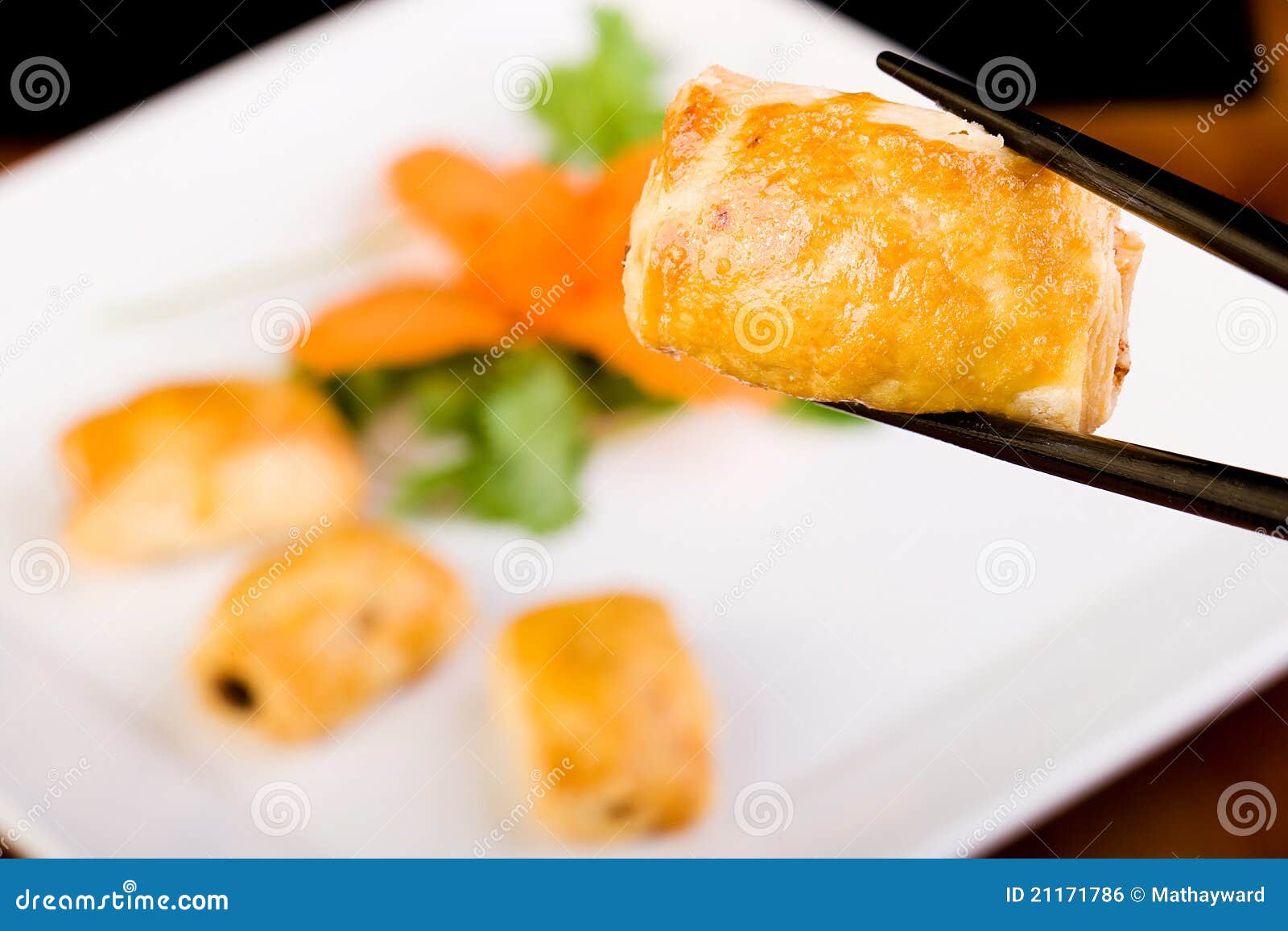 Fried Dim Sum with Chopsticks Stock Photo - Image of eating, holding ...