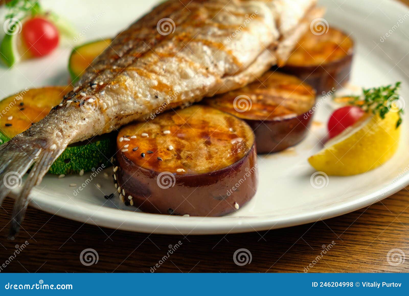 Fried dorado fish stock photo. Image of healthy, trout - 246204998