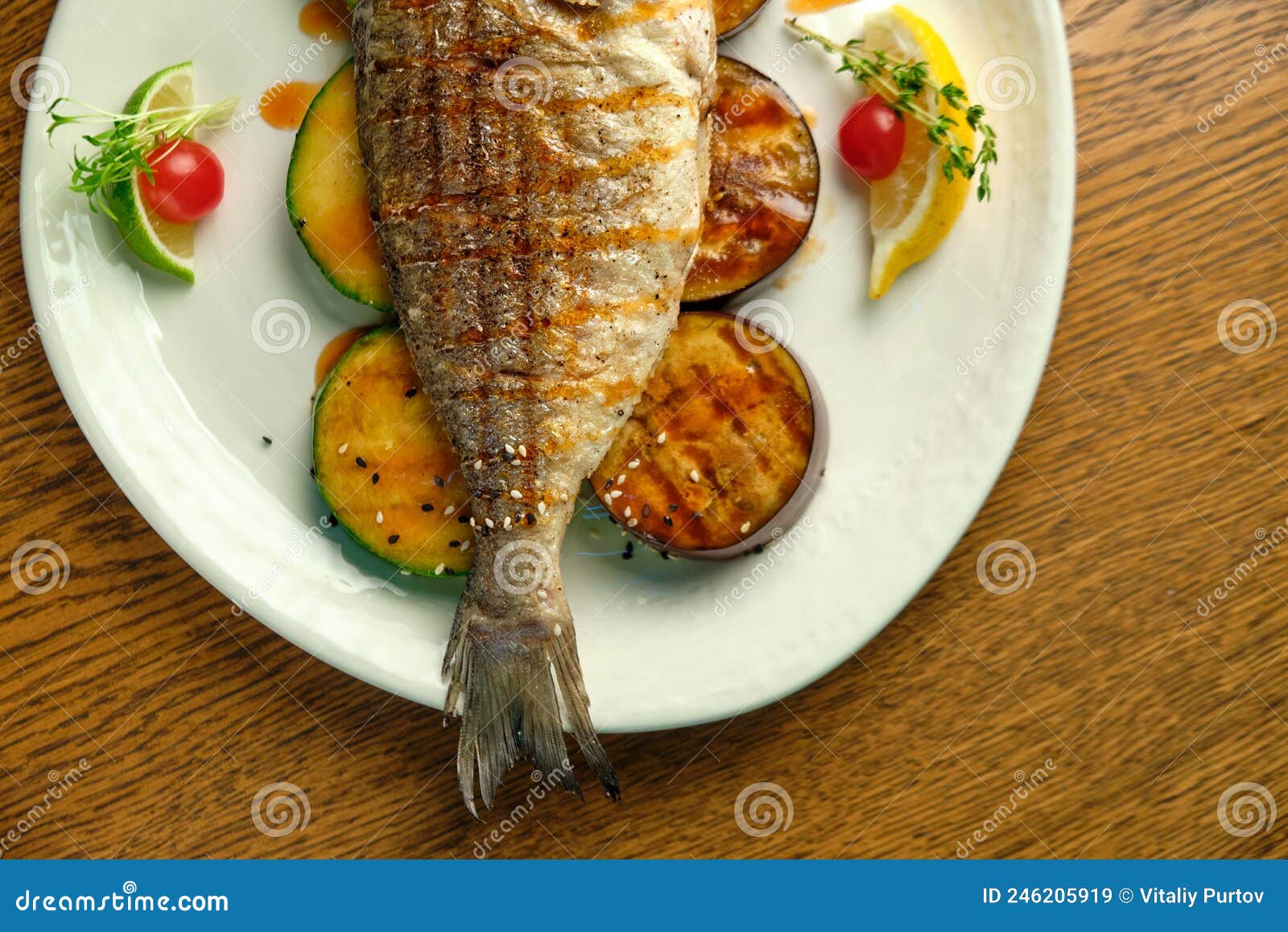 Fried dorado fish stock image. Image of white, meal - 246205919