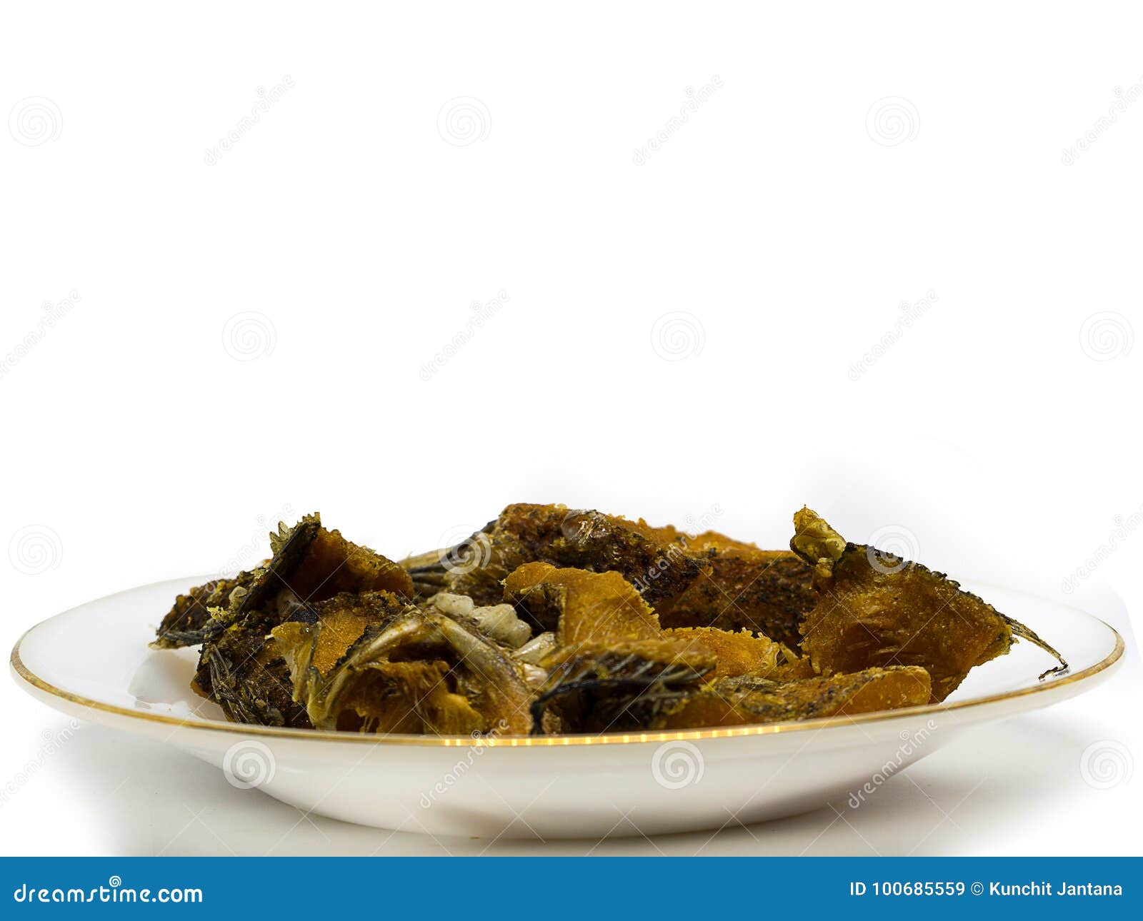 Fried Dried Fish imagen de archivo. Imagen de frito - 100685559
