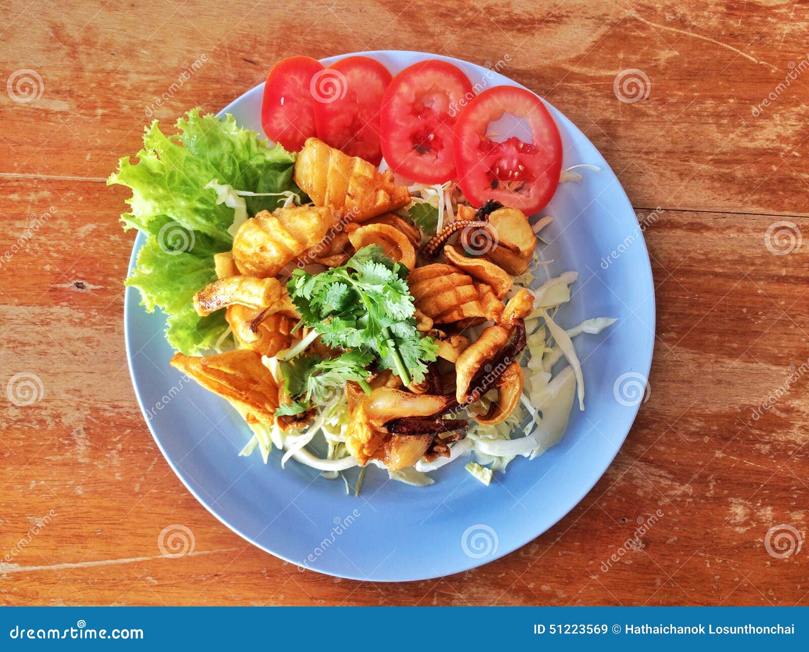 Fried dried squid stock image. Image of food, thai, fried - 51223569