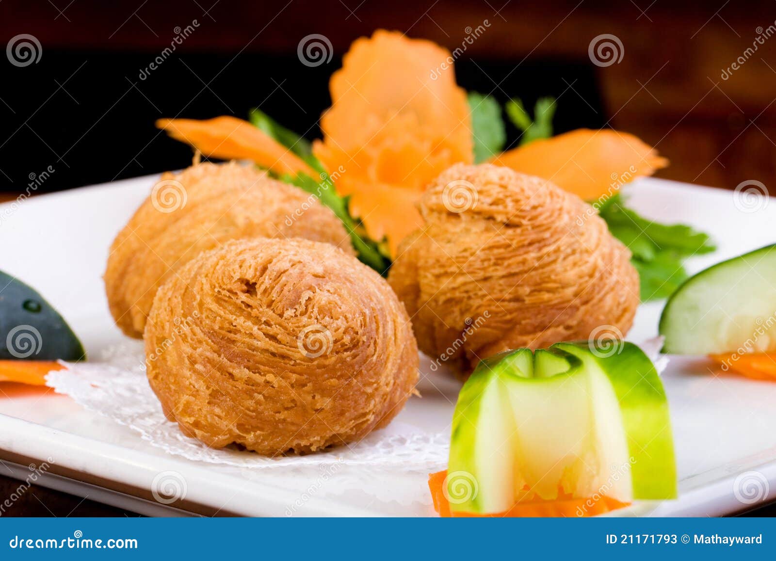 Fried Duck Balls for Dim Sum Stock Image - Image of plate, appetizer ...