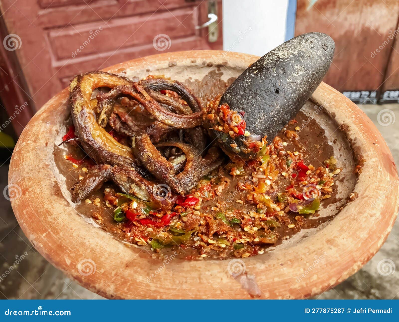 Fried Eel with Shrimp Paste Chili Sauce Stock Image - Image of cuisine ...