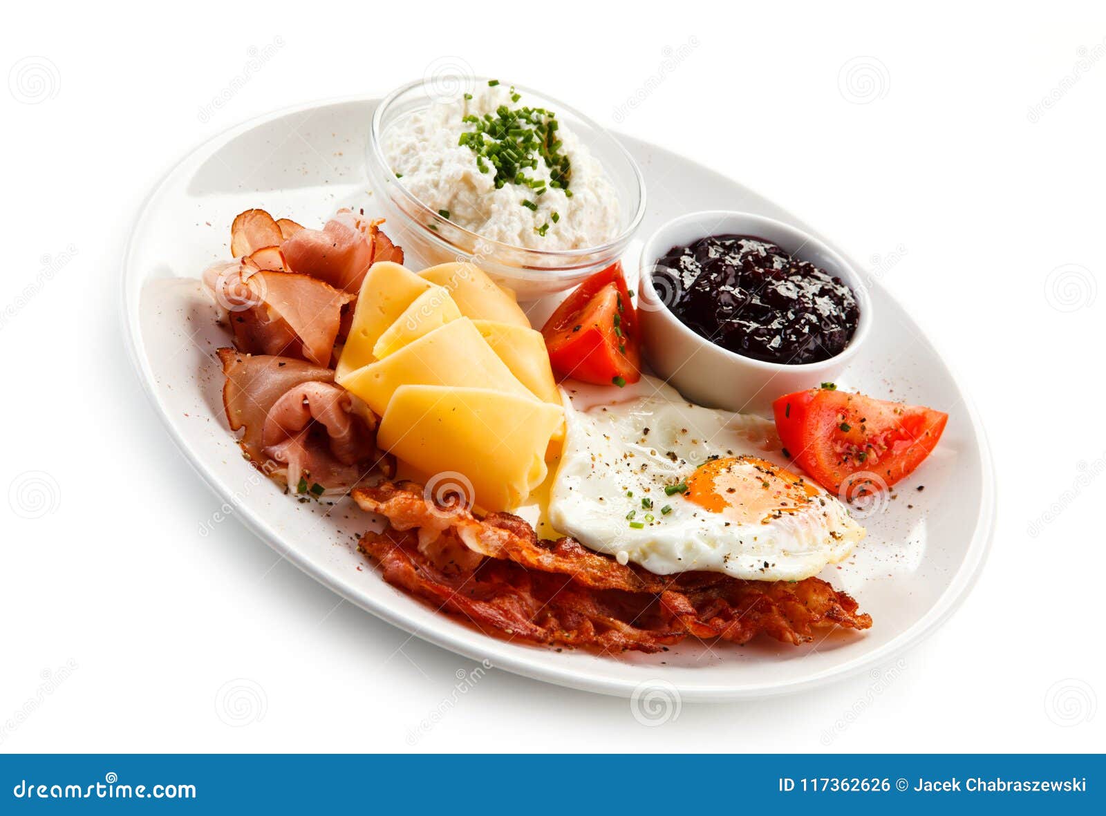 Fried Egg with Beacon - Breakfast Stock Photo - Image of pork, bistro ...