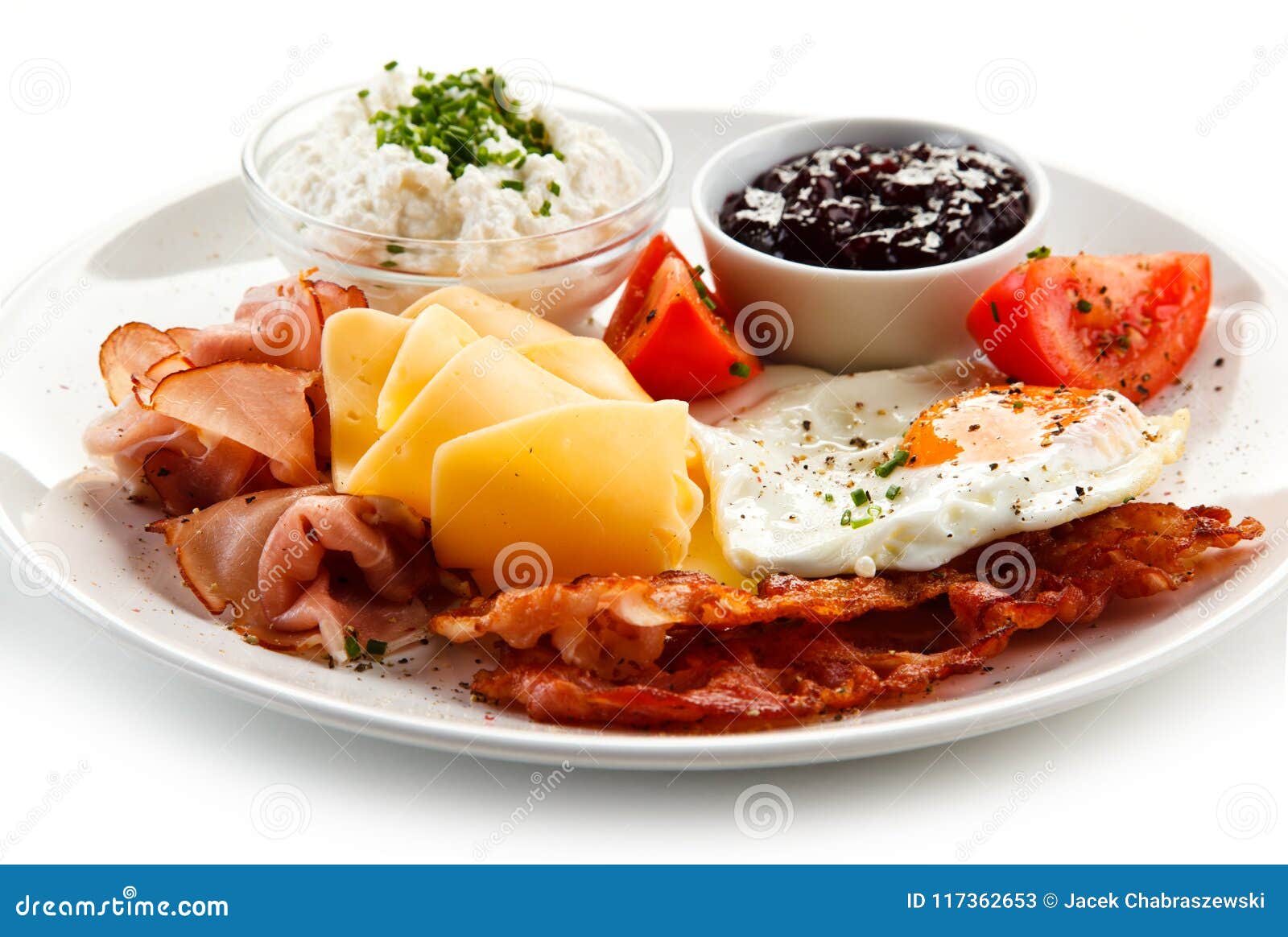 Fried Egg with Beacon - Breakfast Stock Image - Image of pork, roast ...