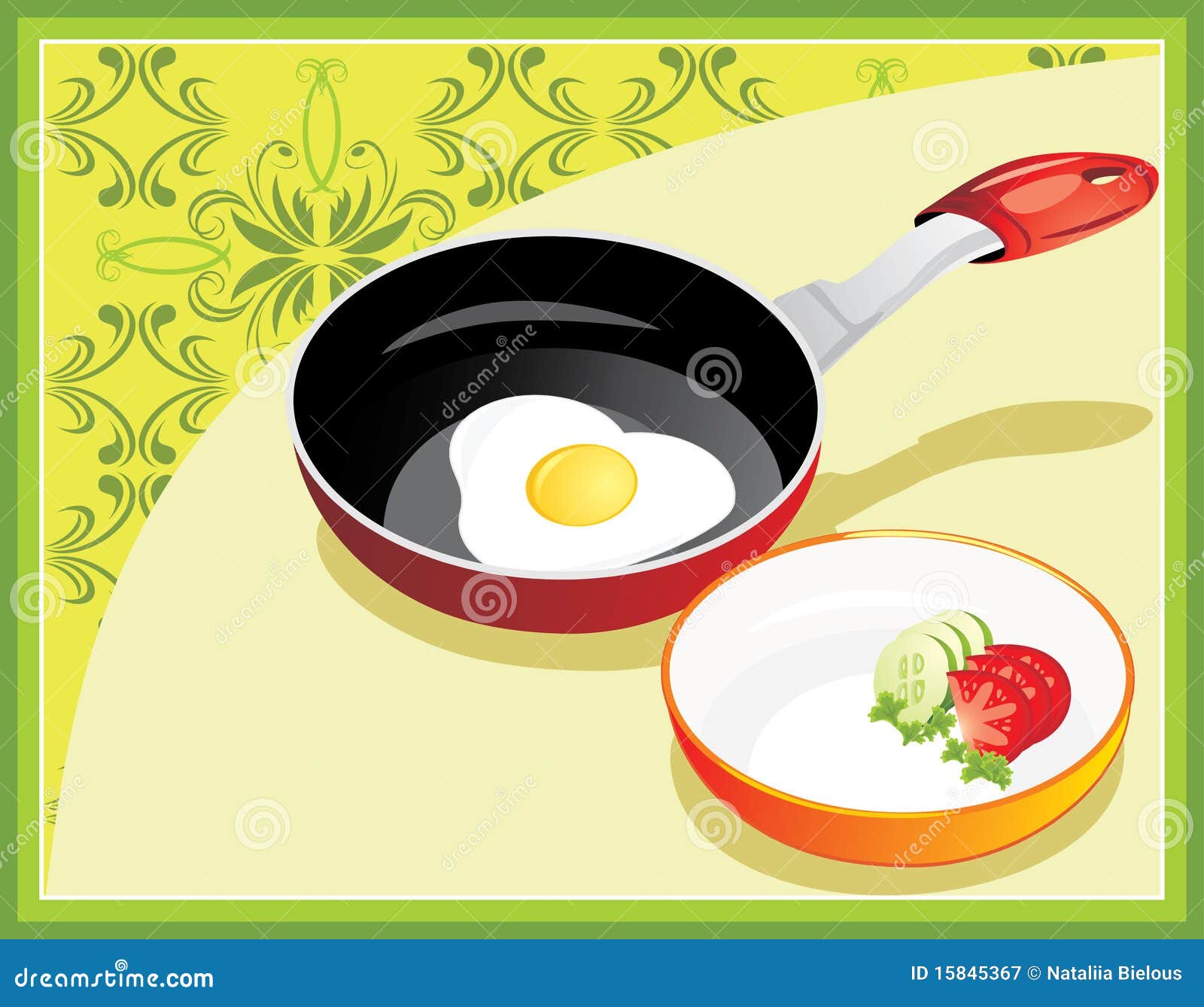 Fried Egg Breakfast Background Menu Stock Illustrations – 1,287 Fried ...