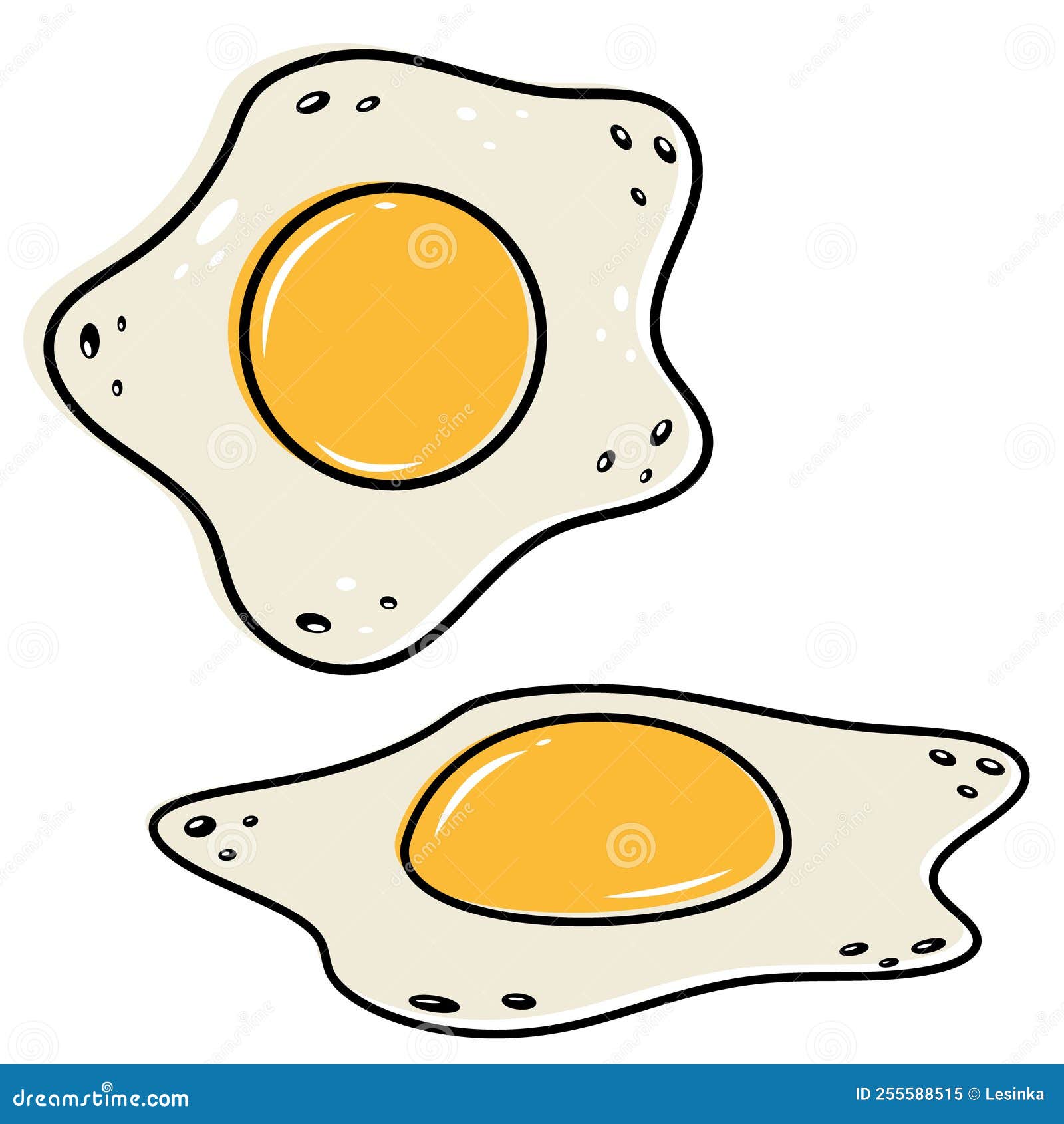 Fried Egg, Breakfast, Cartoon Style, Color Isolated Vector Illustration ... Fried Egg, Breakfast, Cartoon Style, Color Isolated Vector Illustration ...