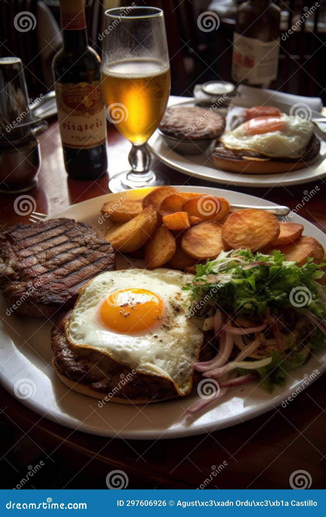 A Fried Egg with Cutlets and Screens. Stock Photo - Image of fried ...