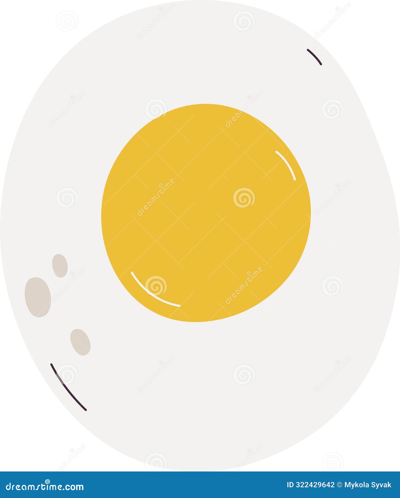 Fried Egg Food stock vector. Illustration of protein - 322429642
