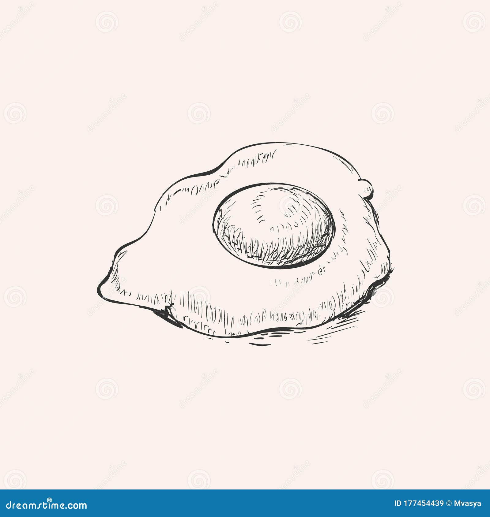 Fried Egg Hand Drawn Sketch Drawing Vector Illustration Stock Vector ...