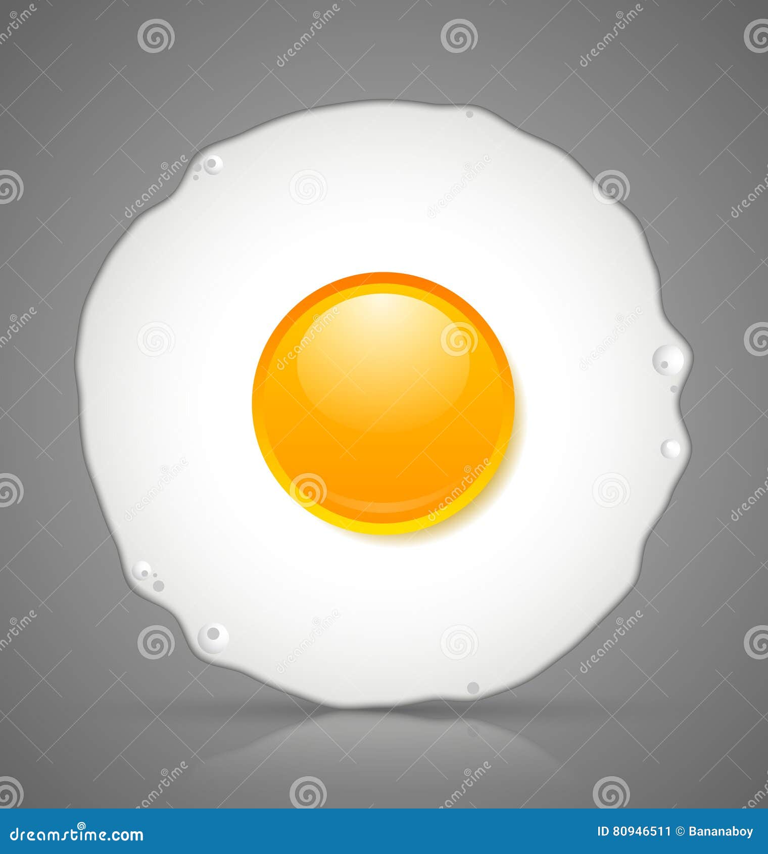 Fried Egg Icon illustrazione vettoriale. Illustrazione di icona - 80946511
