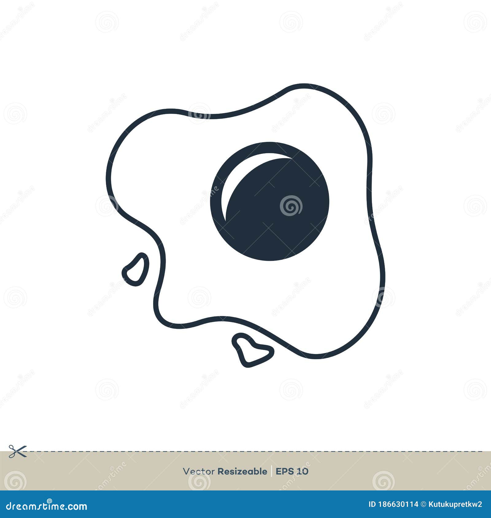 Fried Egg Icon Vector Logo Template Illustration Design. Vector EPS 10 ...