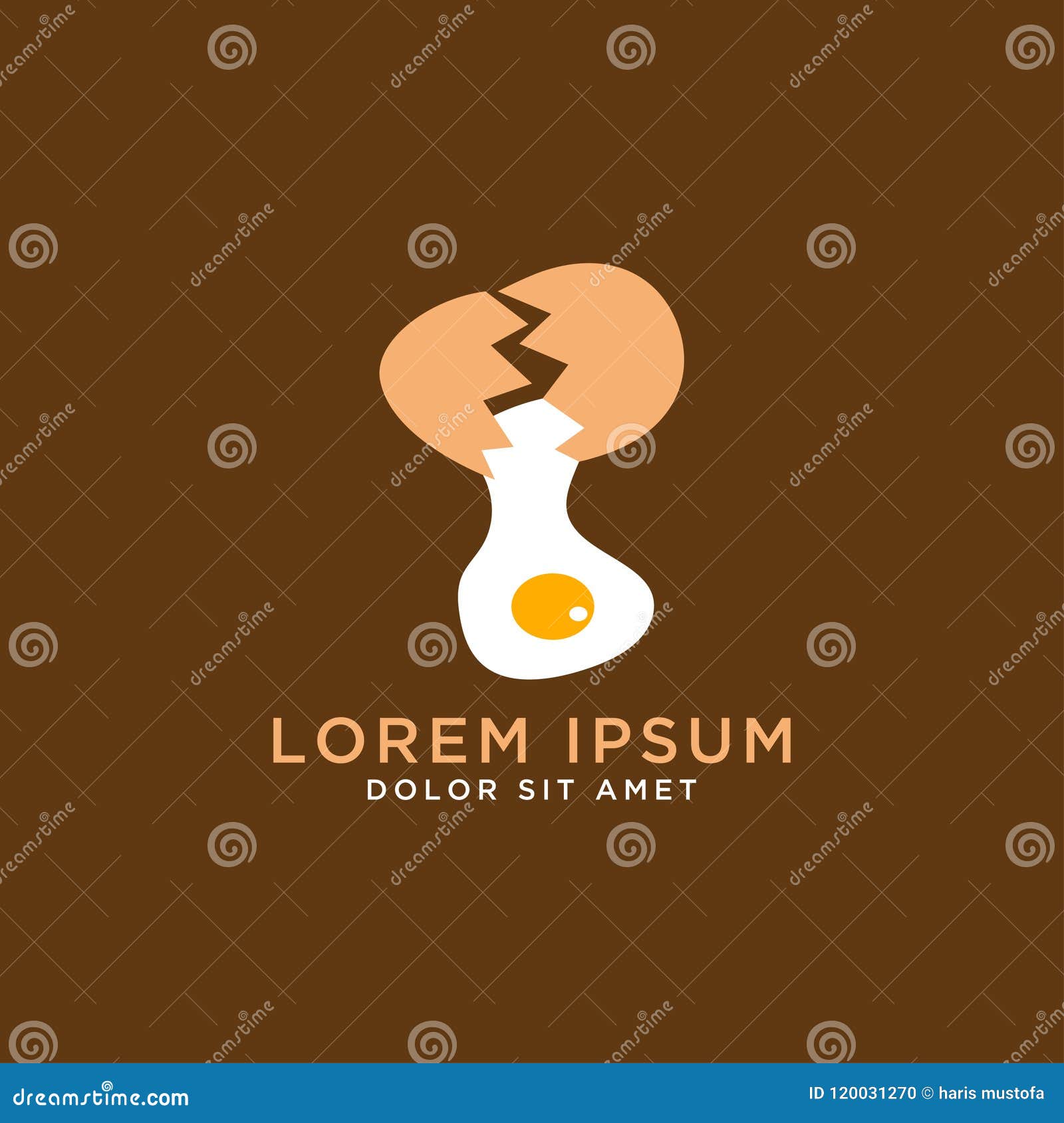 Fried Egg Logo Design Template Stock Vector - Illustration of cook ...