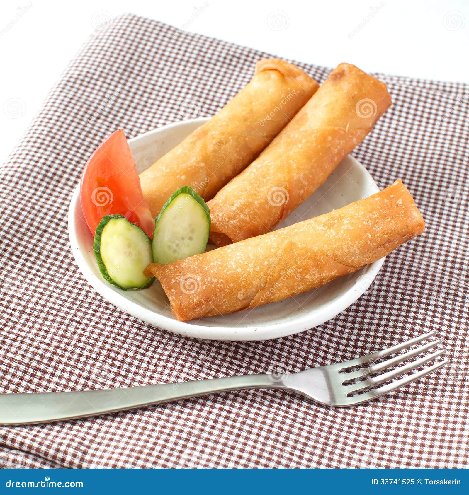 Fried Egg Rolls immagine stock. Immagine di cucina, fungo - 33741525