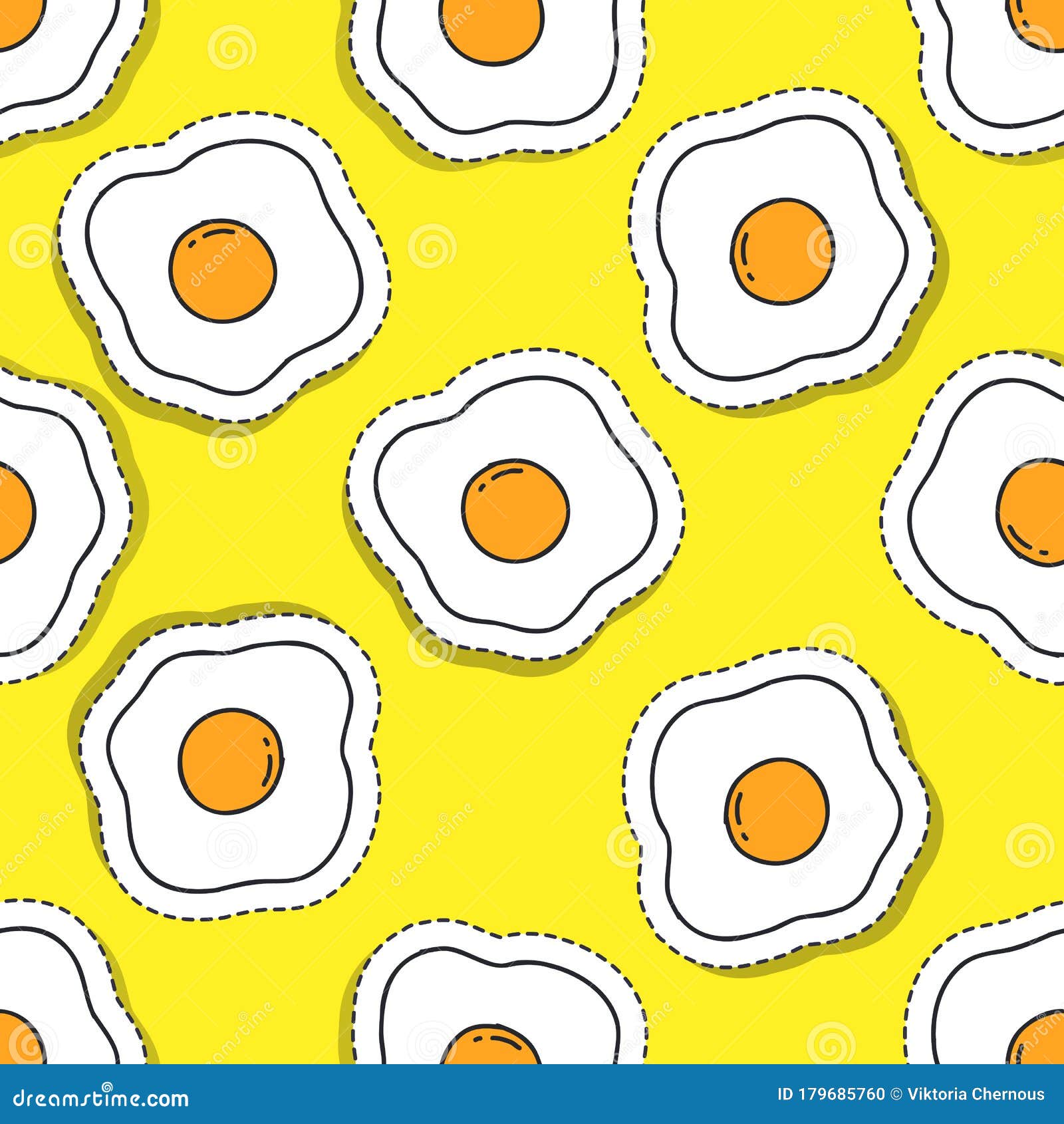 Fried Egg. Doodle Style Cartoon Vector | CartoonDealer.com #27927763