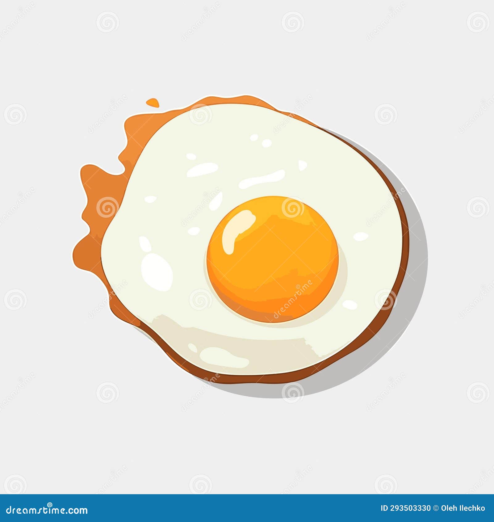 Fried Egg Vector Flat Minimalistic Isolated Illustration Stock Vector ...