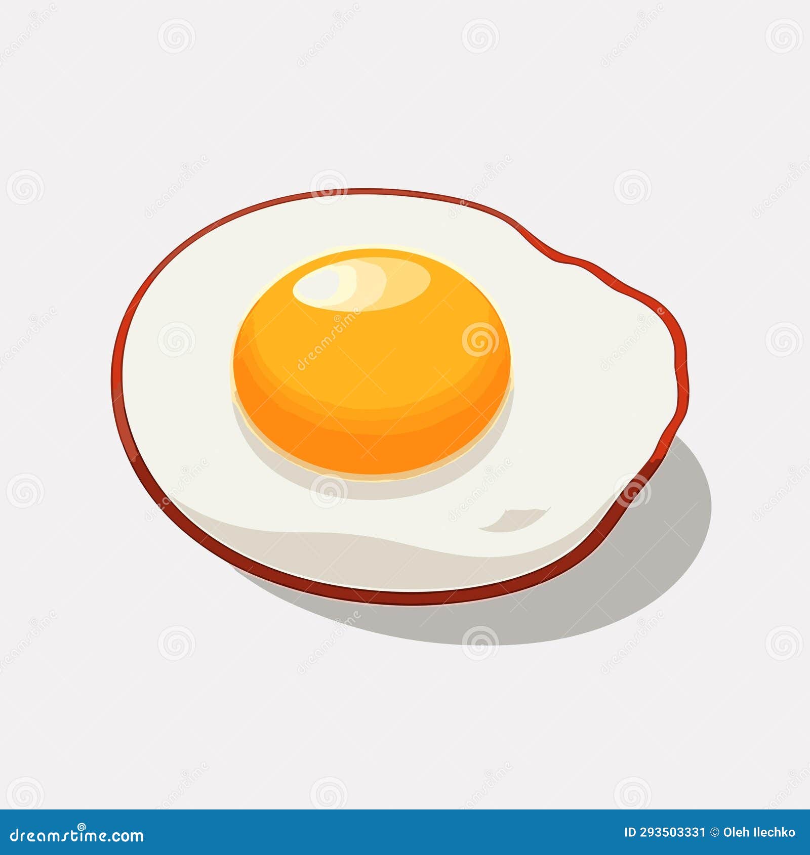 Fried Egg Vector Flat Minimalistic Isolated Illustration Stock Vector ...