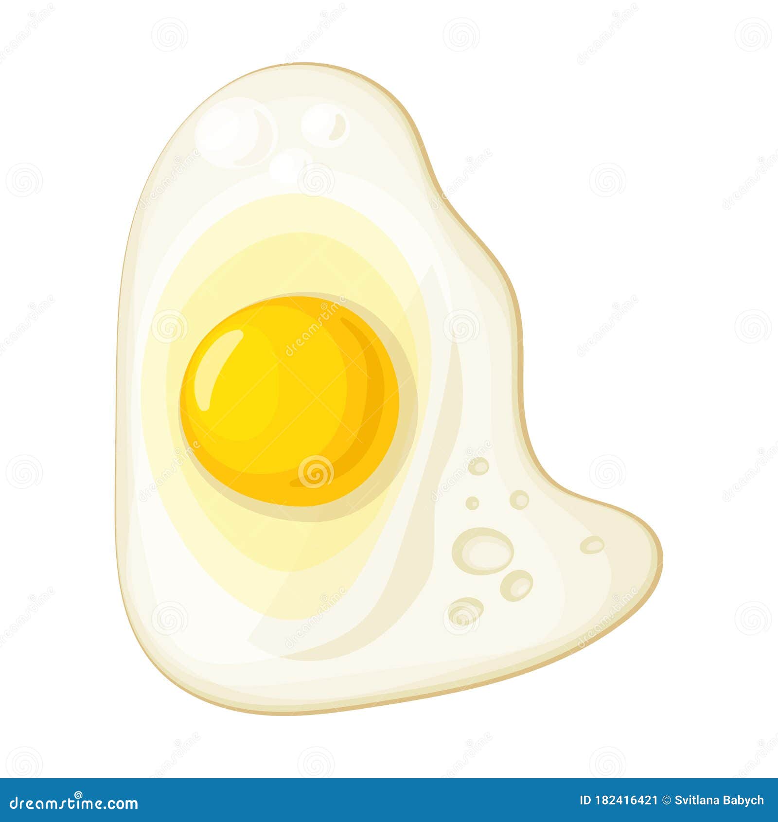 Fried Egg Vector Icon.Cartoon Vector Icon Isolated on White Background ...
