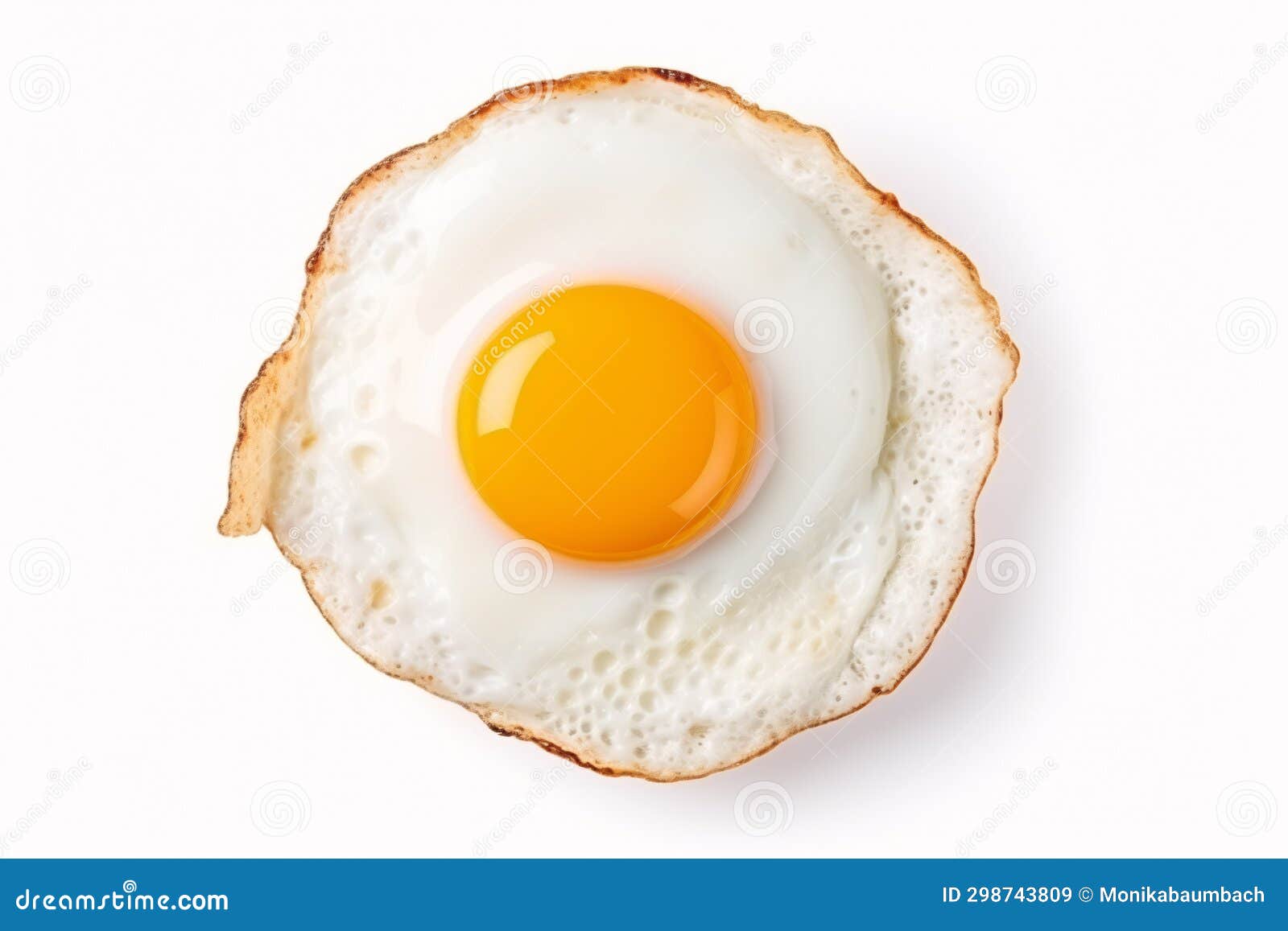 Fried Egg on White Background Stock Illustration - Illustration of ...