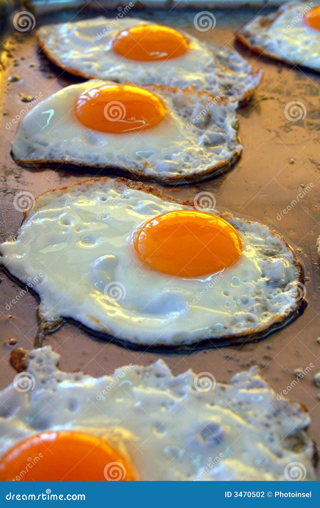 Pan Of Fried Eggs With Tomatoes, Cheese, Spring Onion, Herbs On A White ...