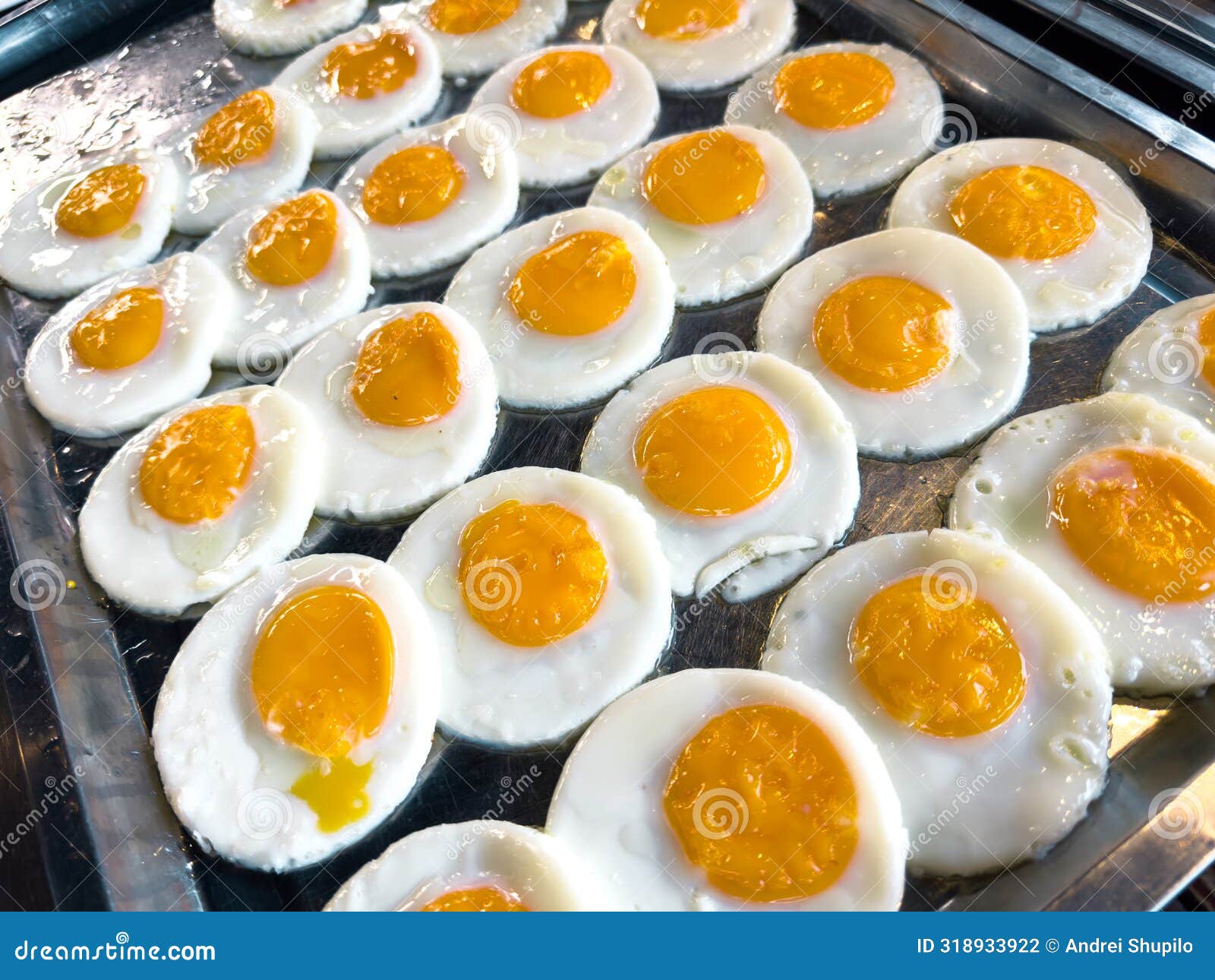 Fried Eggs on the Counter. Street Food of Thailand Stock Photo - Image ...