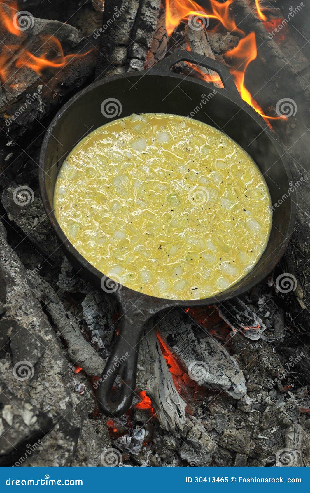 Fried eggs on fire stock image. Image of omelette, omelet - 30413465